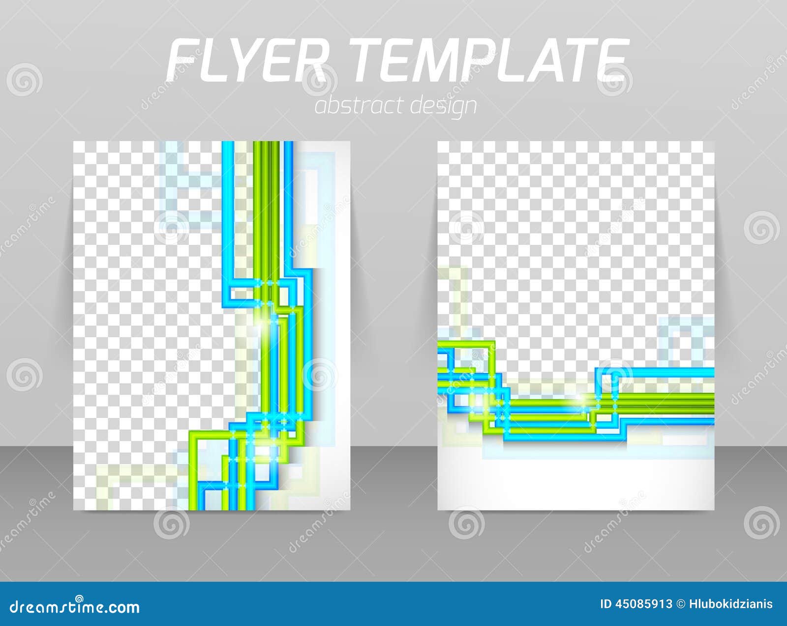 Flyer Back and Front Design Template Stock Vector - Illustration of ...