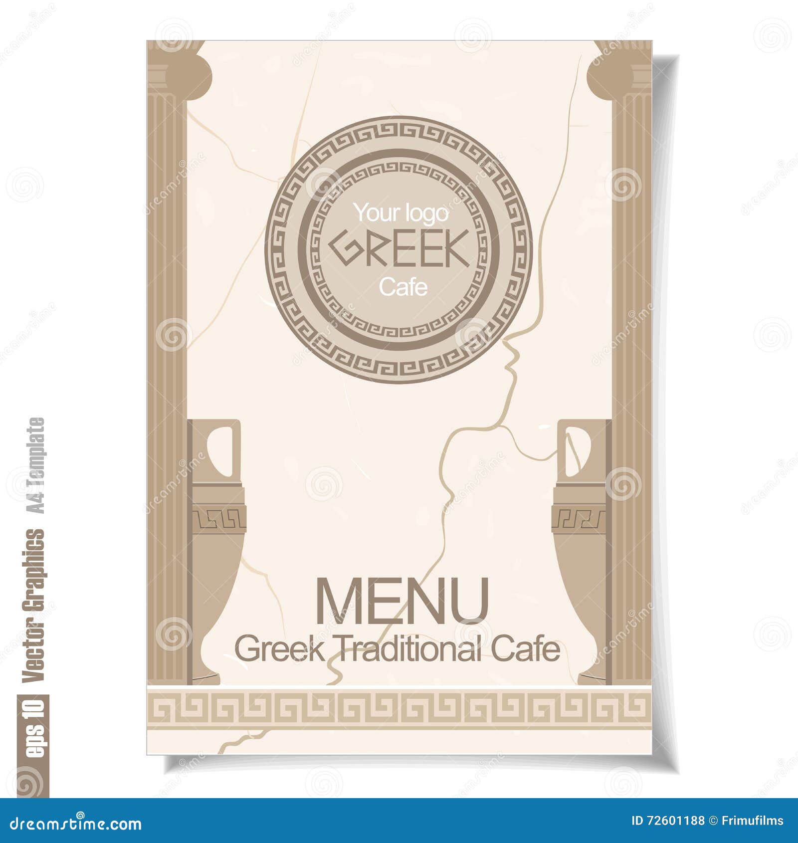 Flyer and Banner of Greek Traditional Cafe Menu Stock Vector ...