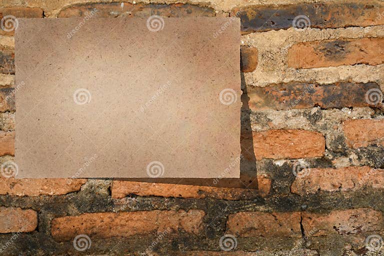 Flyer at Brick Wall stock image. Image of announcement - 37180799