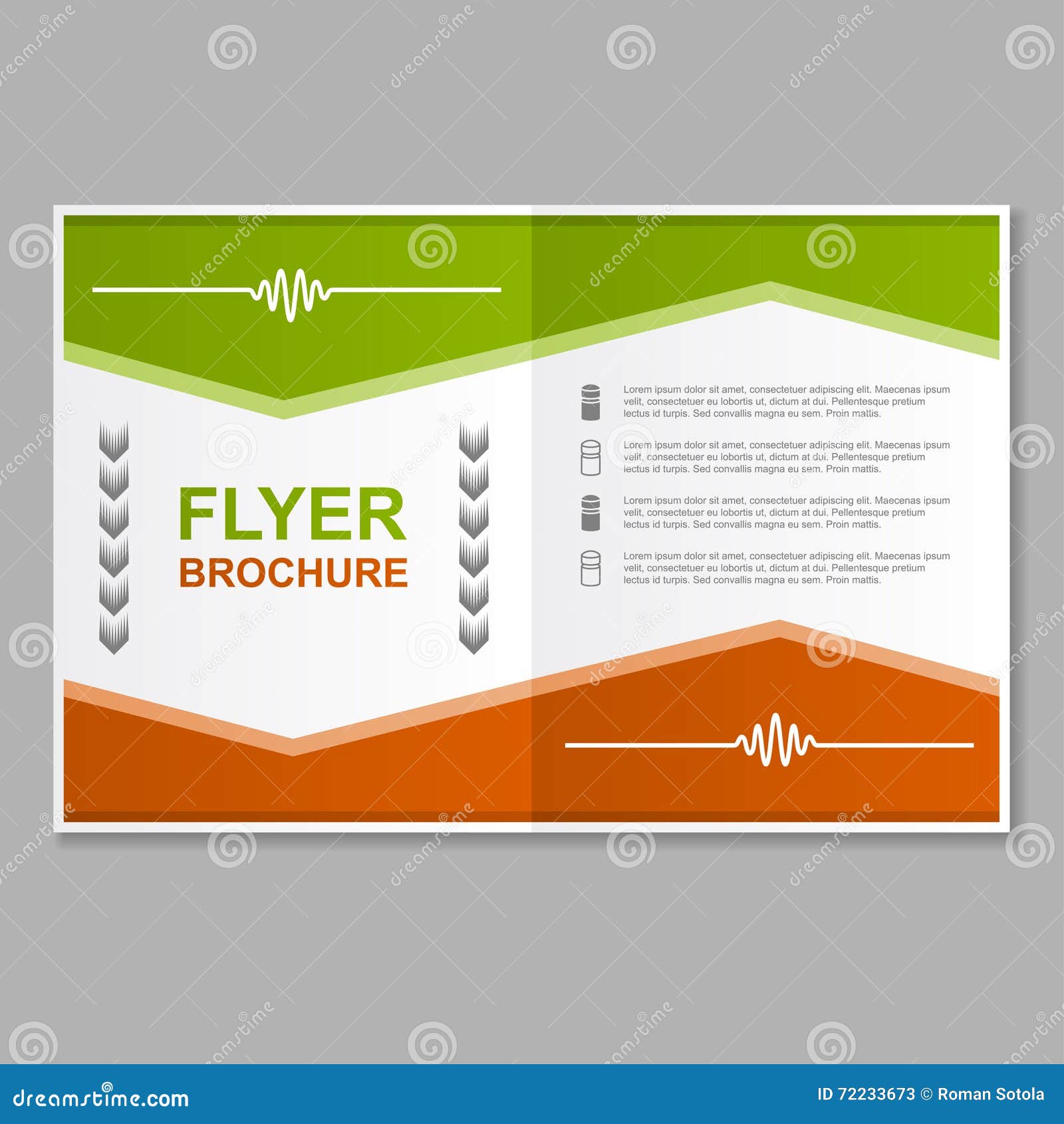 Flyer Brochure Booklet Report Layout Template Stock Vector ...
