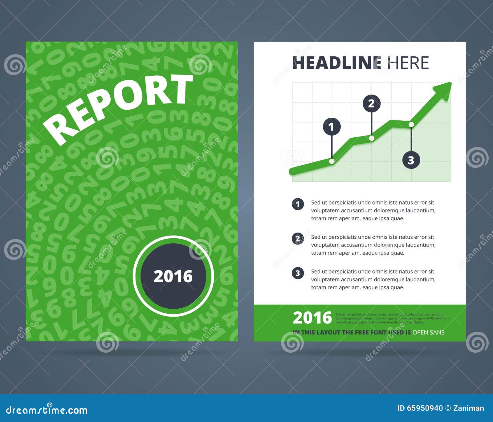 Flyer Brochure Design Layout Template, Size A4. Stock Vector ...