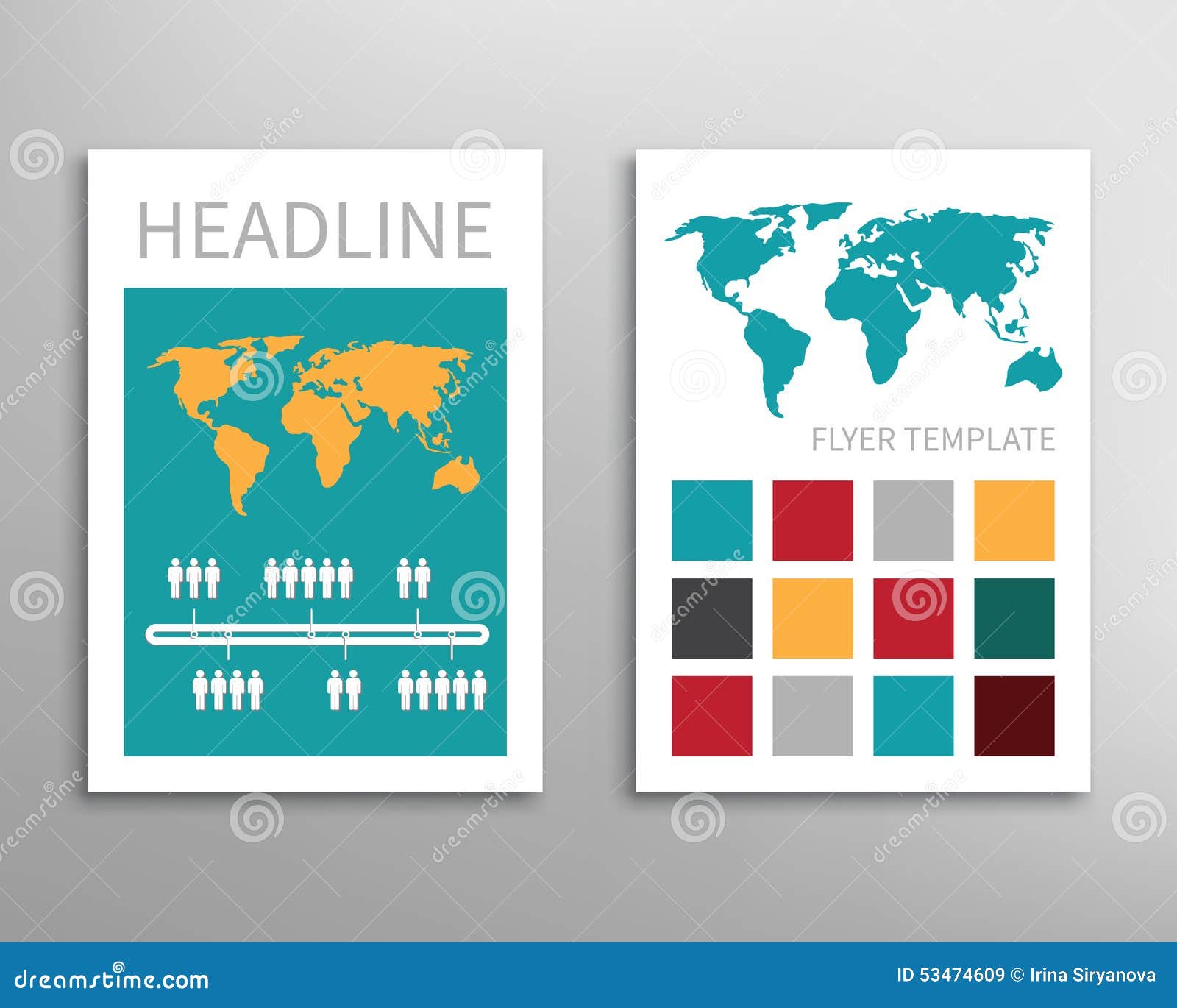 Flyer, Brochure Design Template Stock Vector - Illustration of modern ...