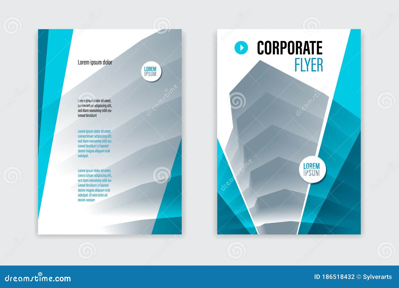 Flyer Business Trendy Corporate Style Vector Design with Front and Back ...