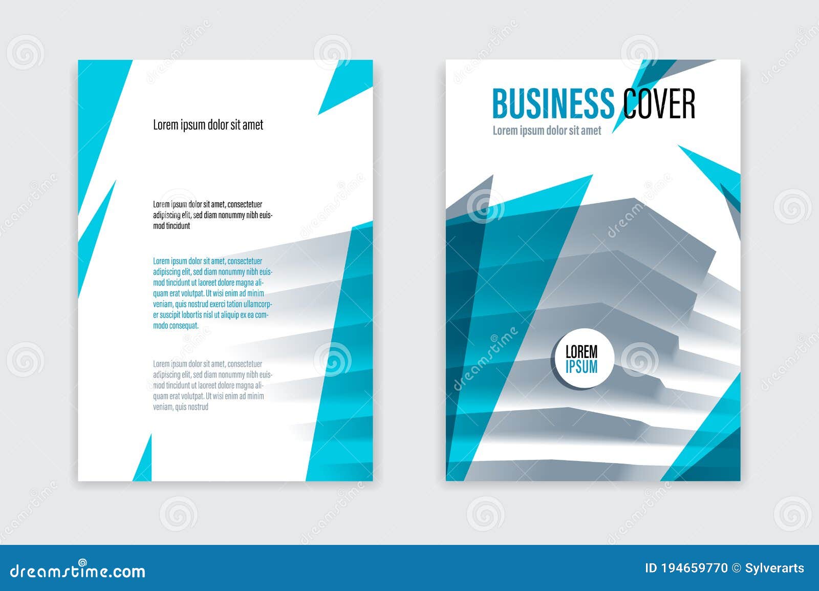 Flyer Business Trendy Corporate Style Vector Design with Front and Back ...