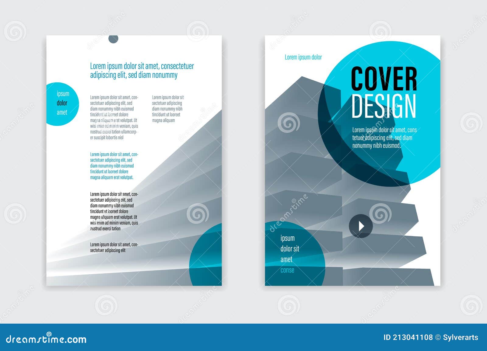 Flyer Business Trendy Corporate Style Vector Design with Front and Back ...