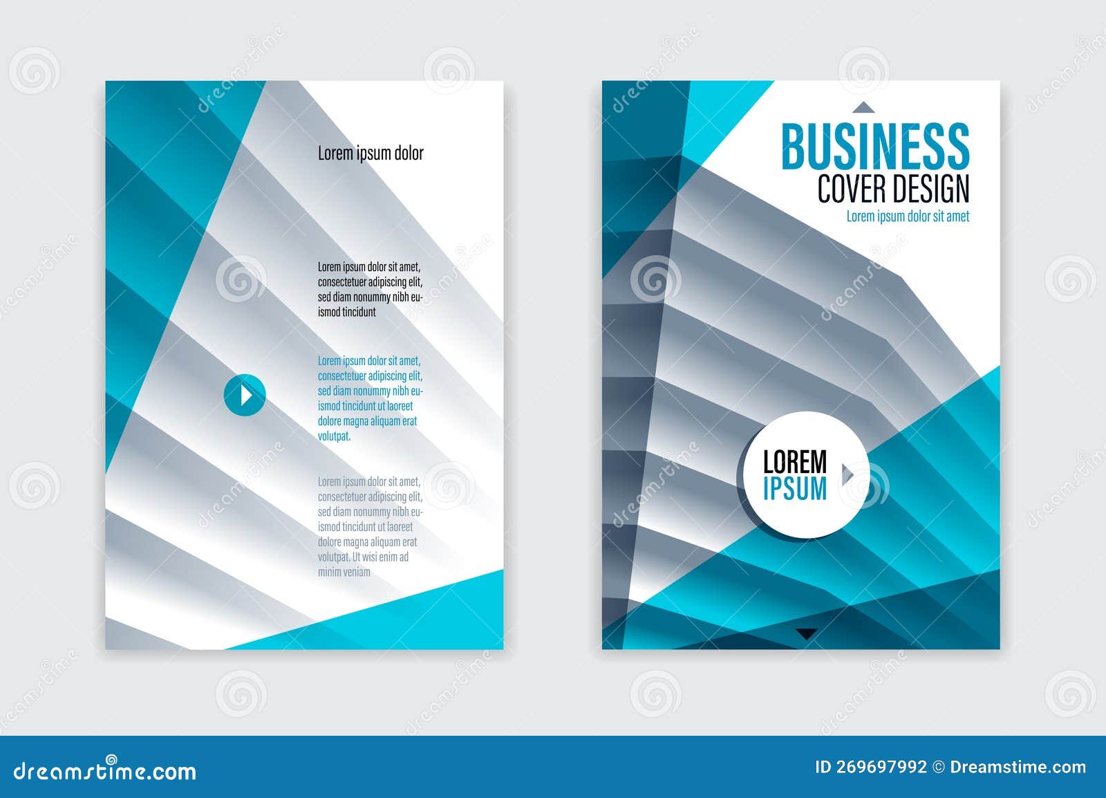 Flyer Business Trendy Corporate Style Vector Design with Front and Back ...