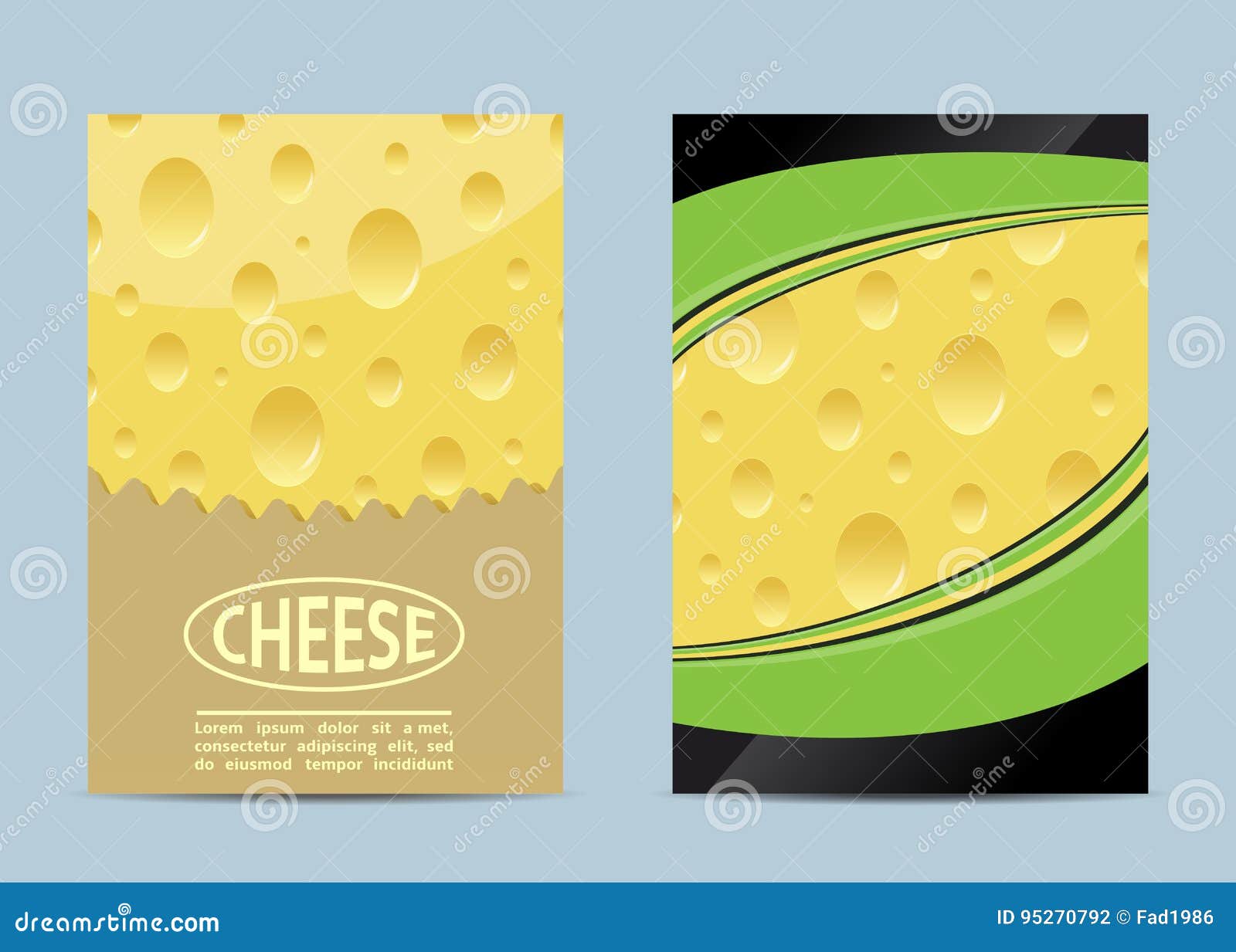 Flyer Cheese Banner Book. A4 Size Paper, Template Design Element ...