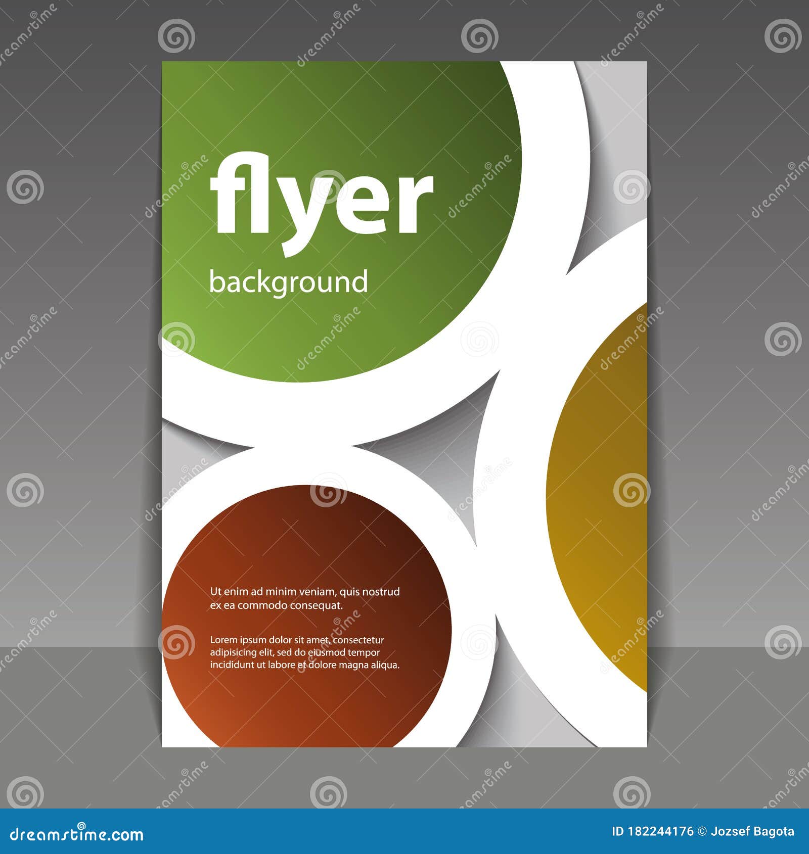 Flyer or Cover Design with Abstract Circles Pattern Stock Vector ...