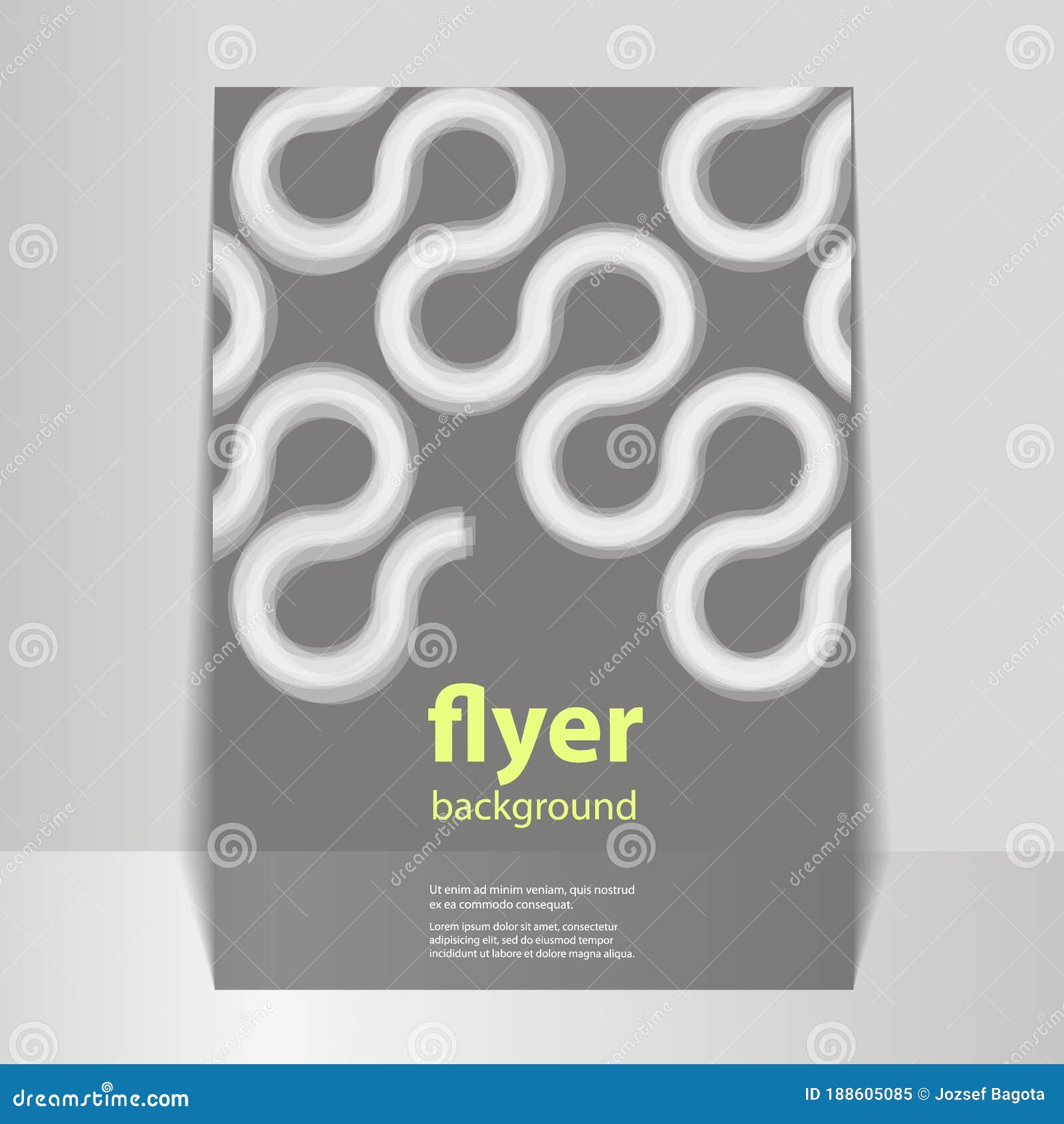 Flyer or Cover Design with Abstract Curved Pattern Stock Vector ...