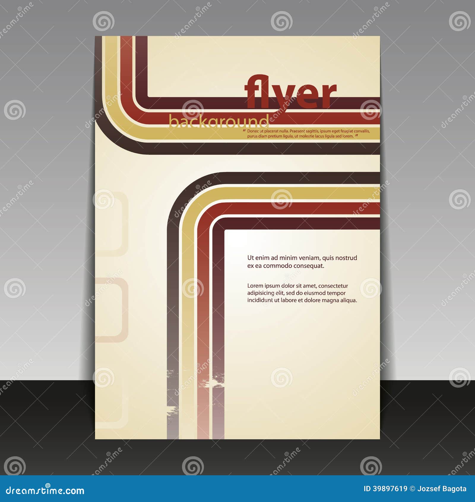 Flyer or Cover Design with Abstract Curves Stock Vector - Illustration ...