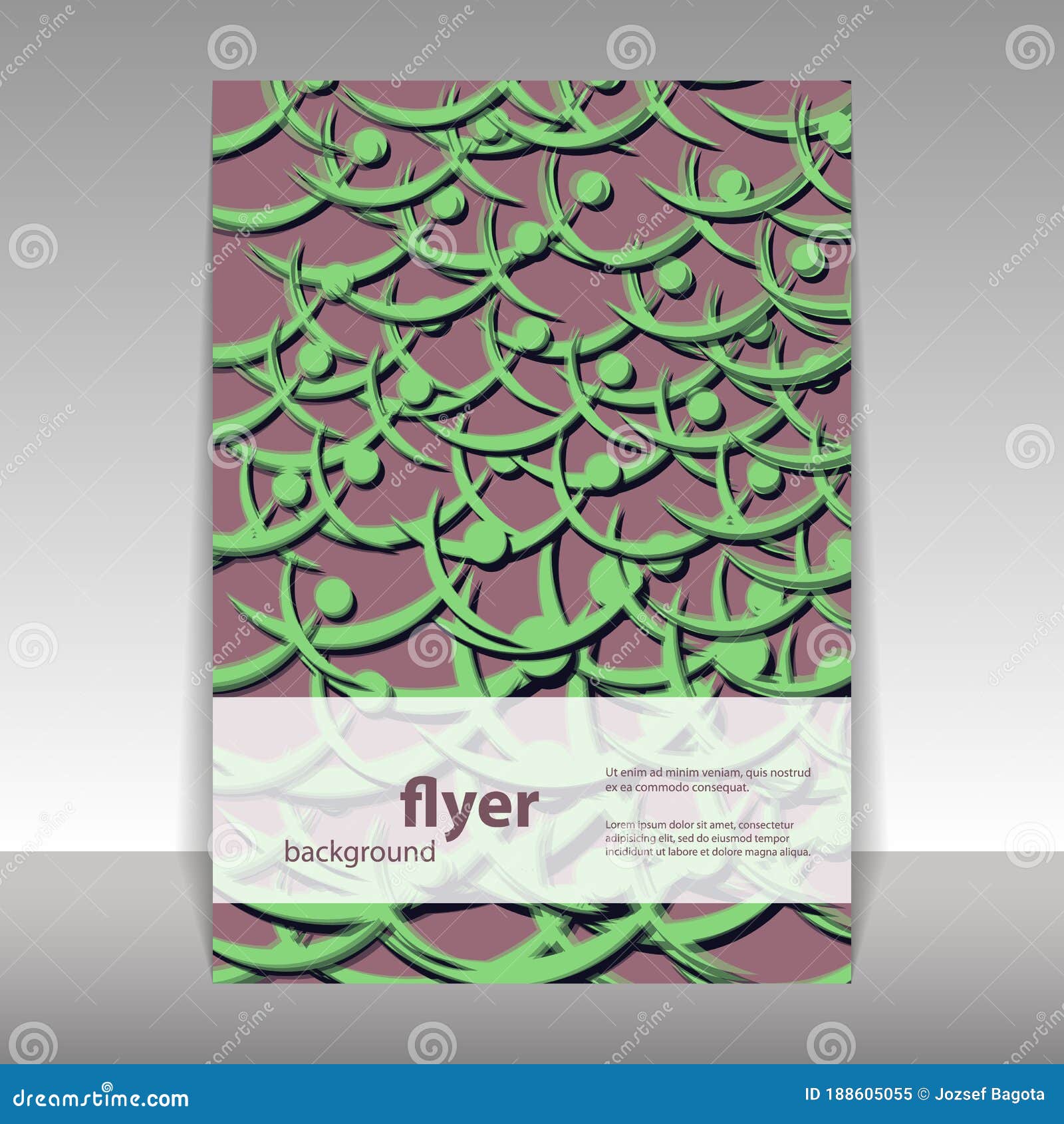 Flyer or Cover Design with Abstract Figures Pattern Stock Vector ...