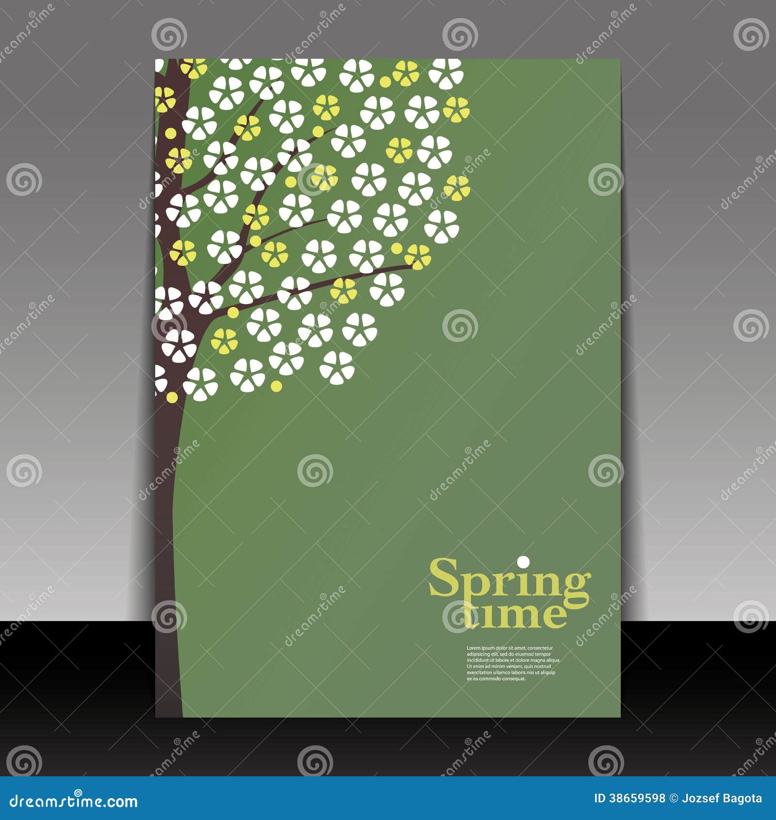 Flyer or Cover Design stock vector. Illustration of blossom - 38659598