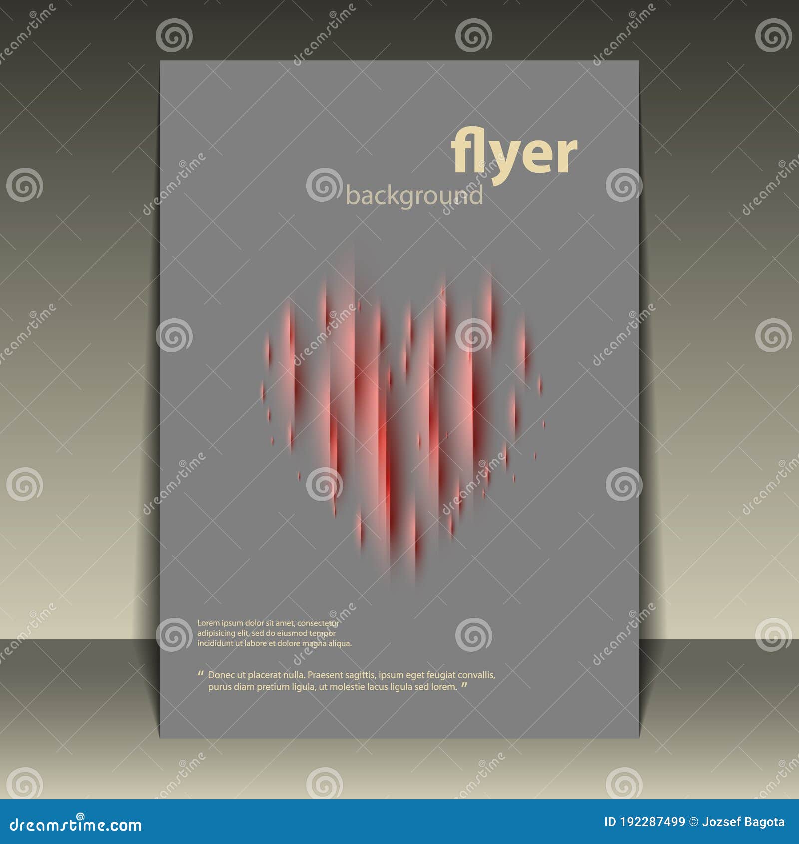 Flyer or Cover Design with Abstract Heart Pattern Stock Vector ...