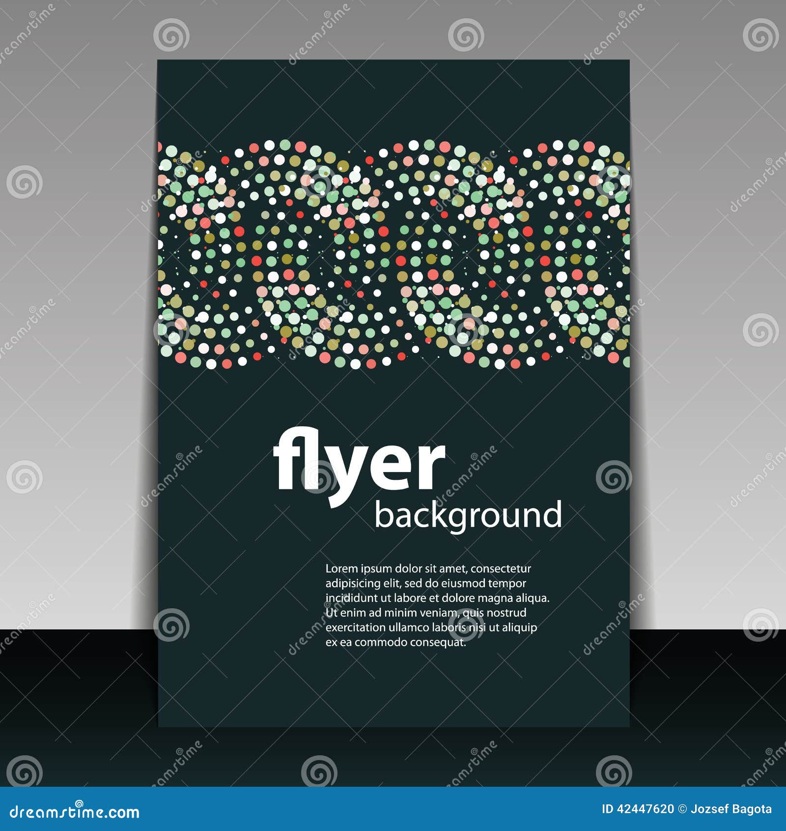 Flyer or Cover Design with Circular Dots Pattern Stock Vector ...