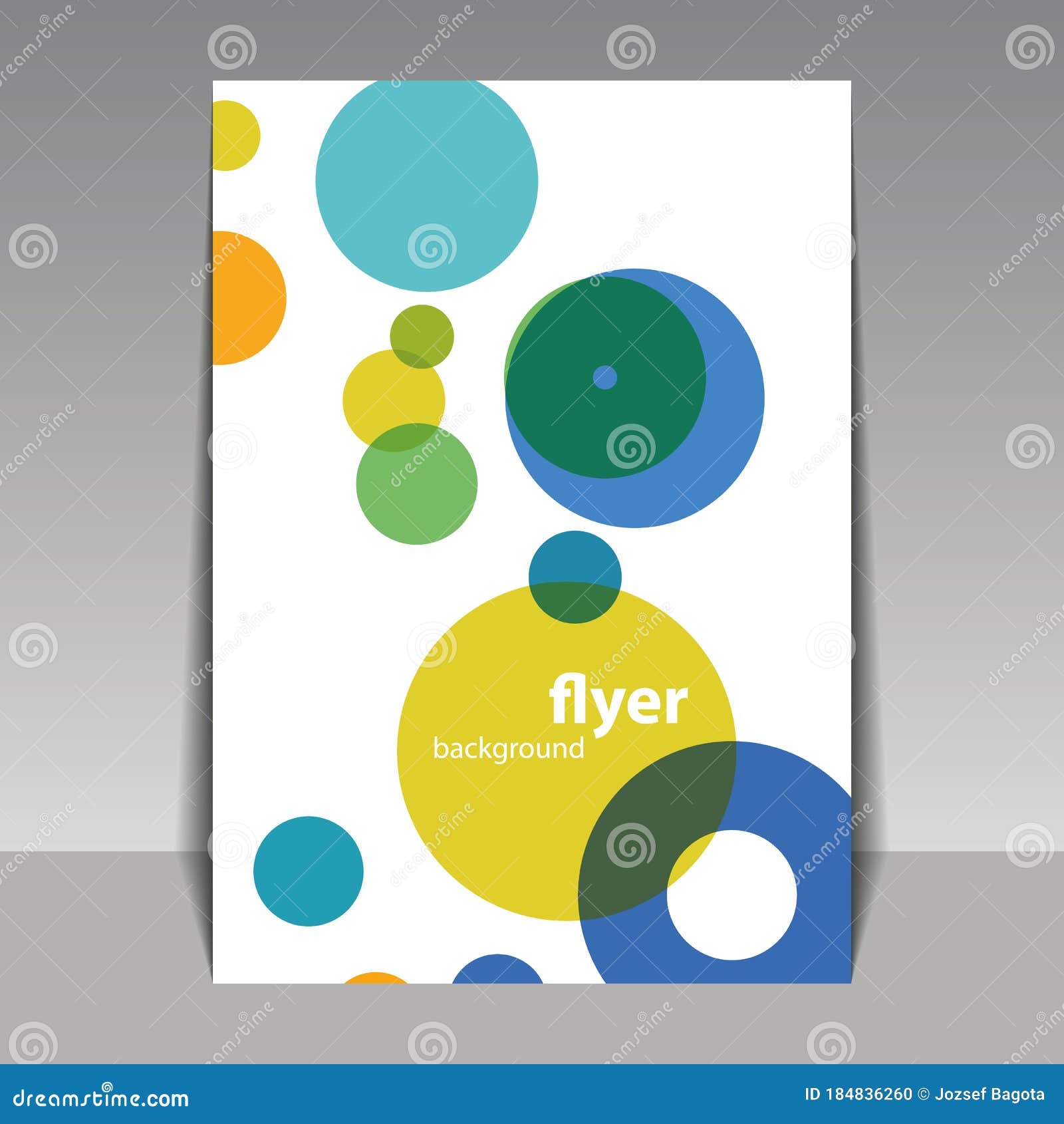 Flyer or Cover Design with Colorful Dots, Rings, Bubbles Stock Vector ...