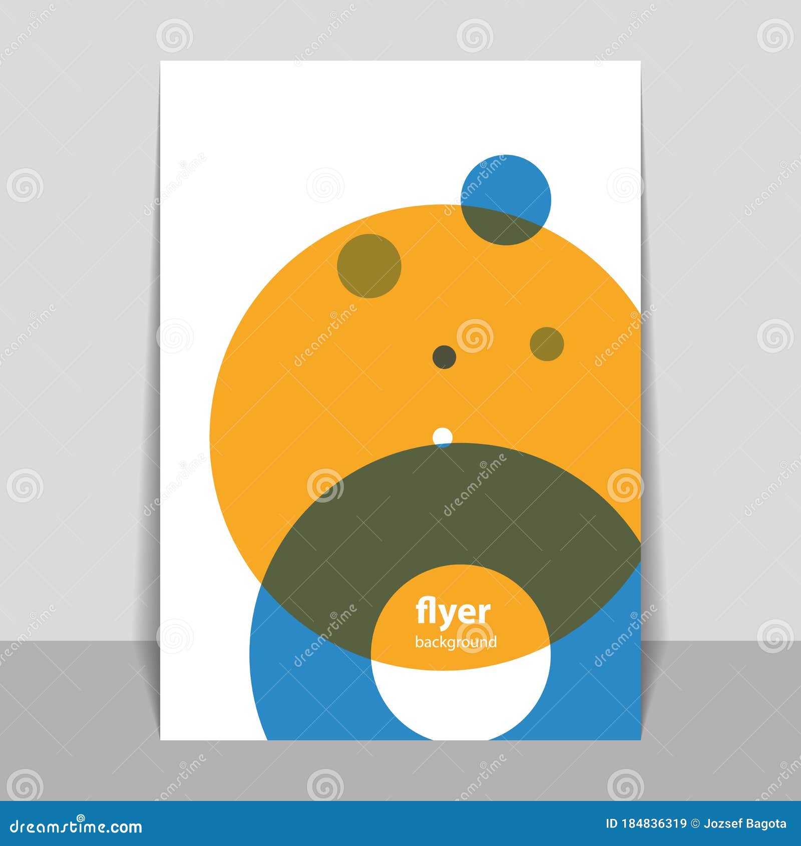 Flyer or Cover Design with Colorful Dots, Rings, Bubbles Stock Vector ...