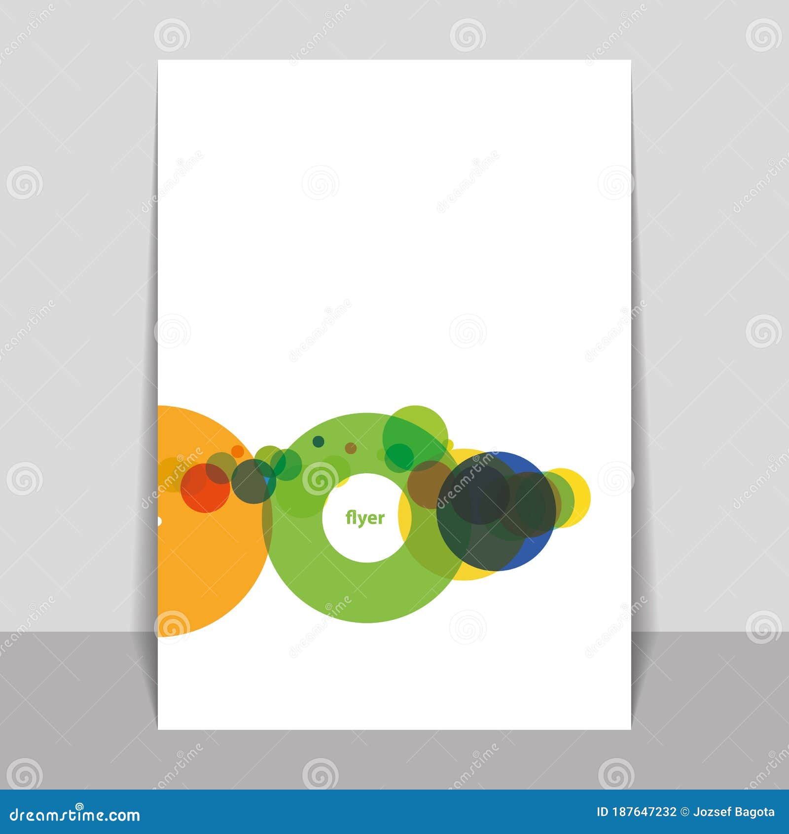 Flyer or Cover Design with Colorful Dots, Rings, Bubbles Stock Vector ...