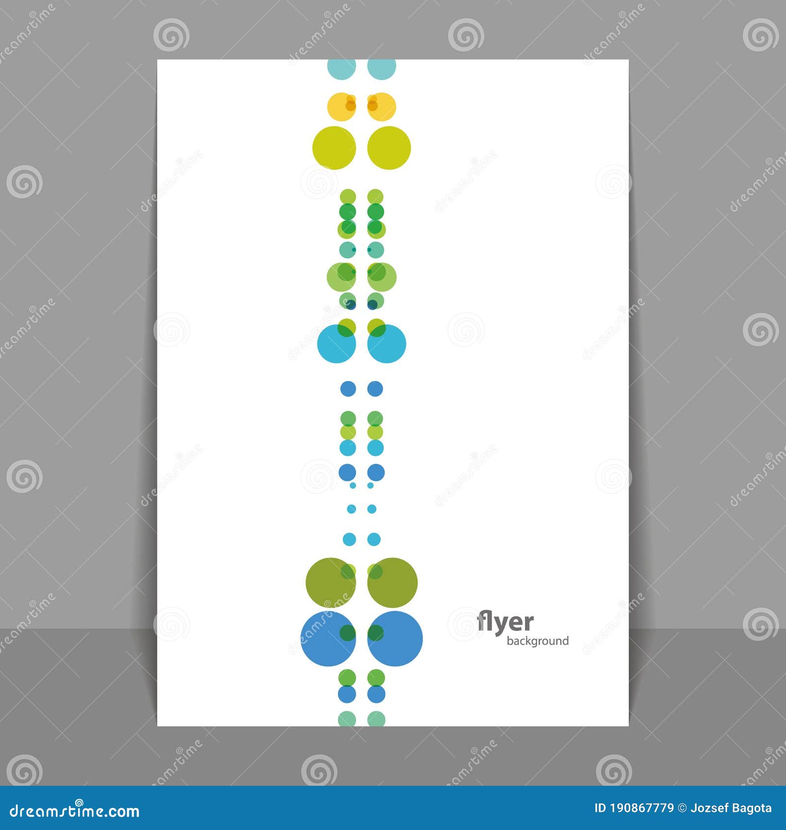 Flyer or Cover Design with Colorful Dots, Rings, Bubbles Stock Vector ...