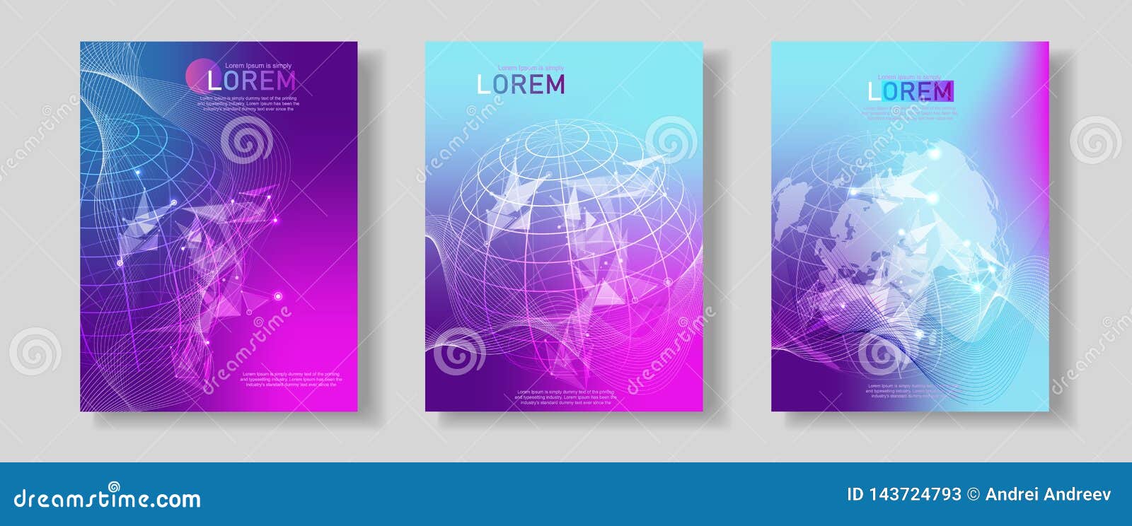 Flyer or Cover Design with Digital Globe Stock Illustration ...