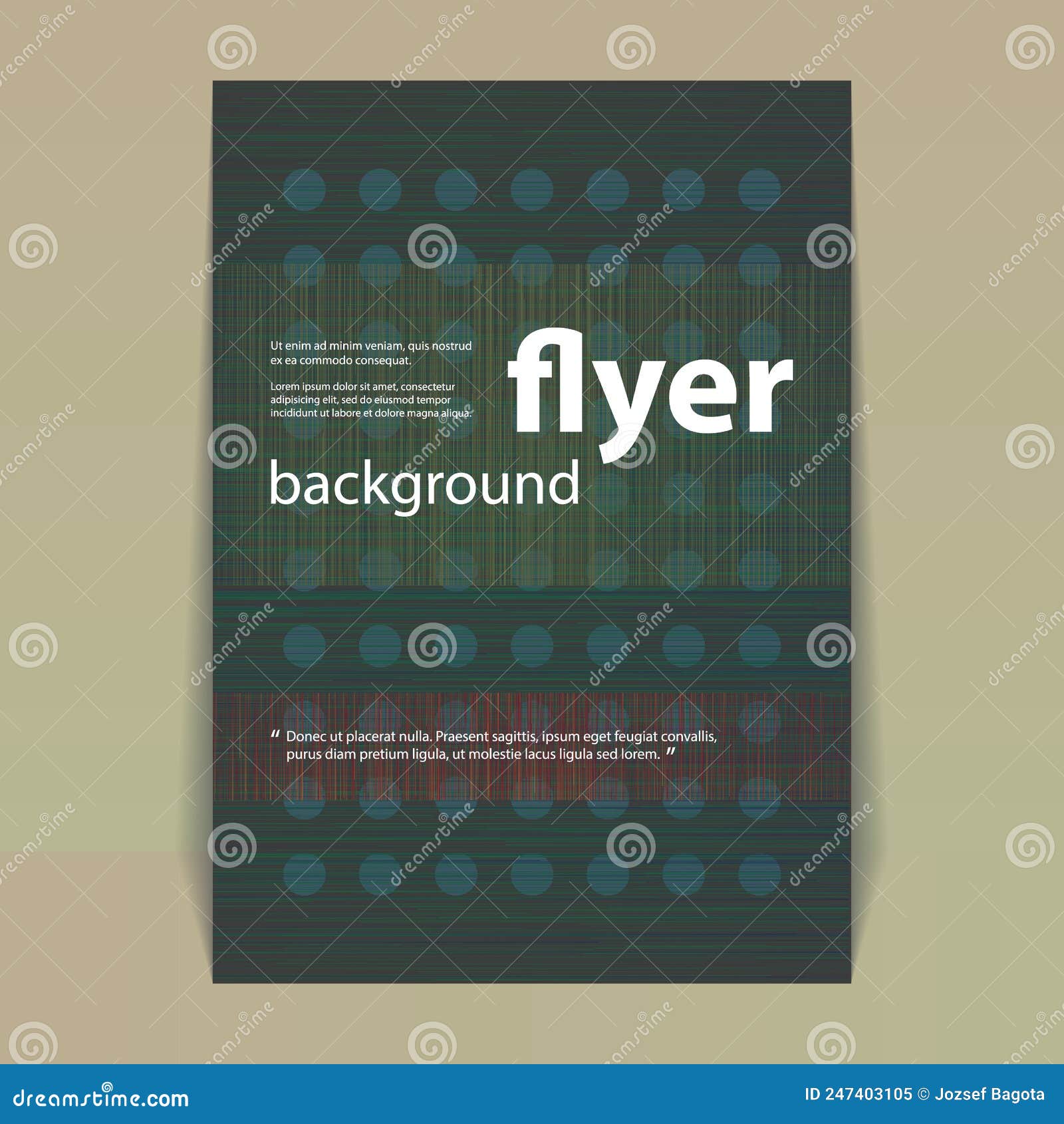 Flyer or Cover Design with Dotted Pattern Stock Vector - Illustration ...