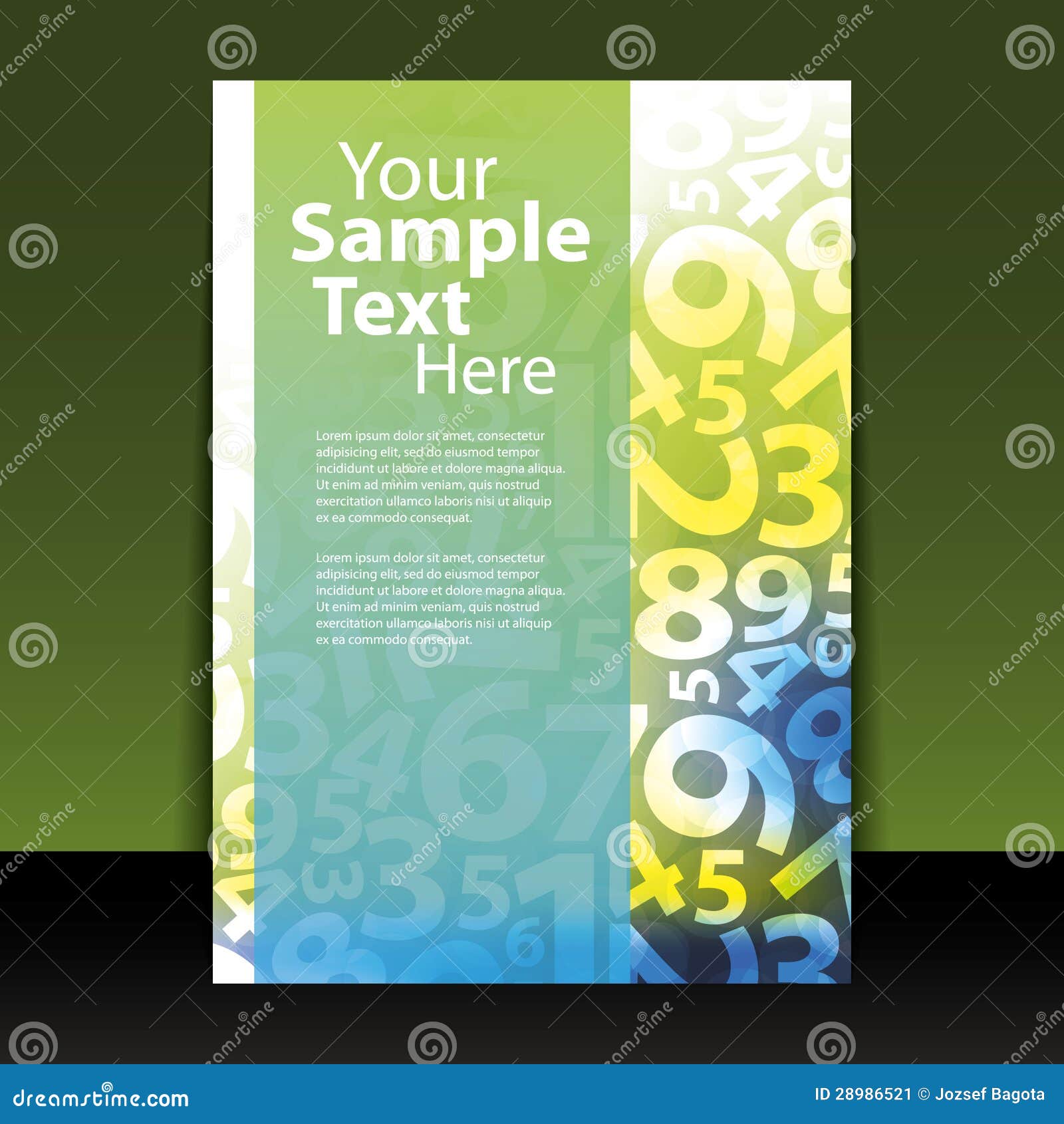 Flyer or Cover Design - Numbers Stock Vector - Illustration of bright ...