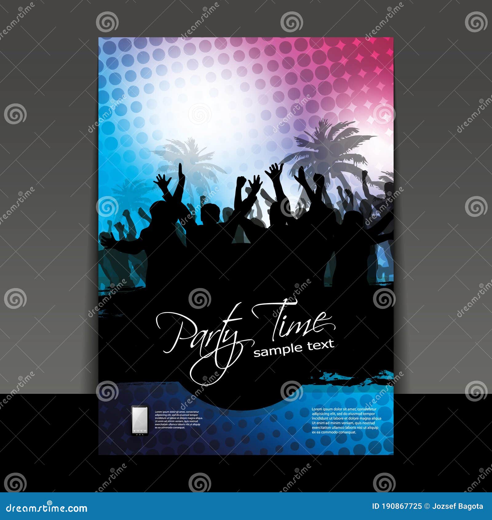 Flyer or Cover Design - Party Time Stock Vector - Illustration of flyer ...