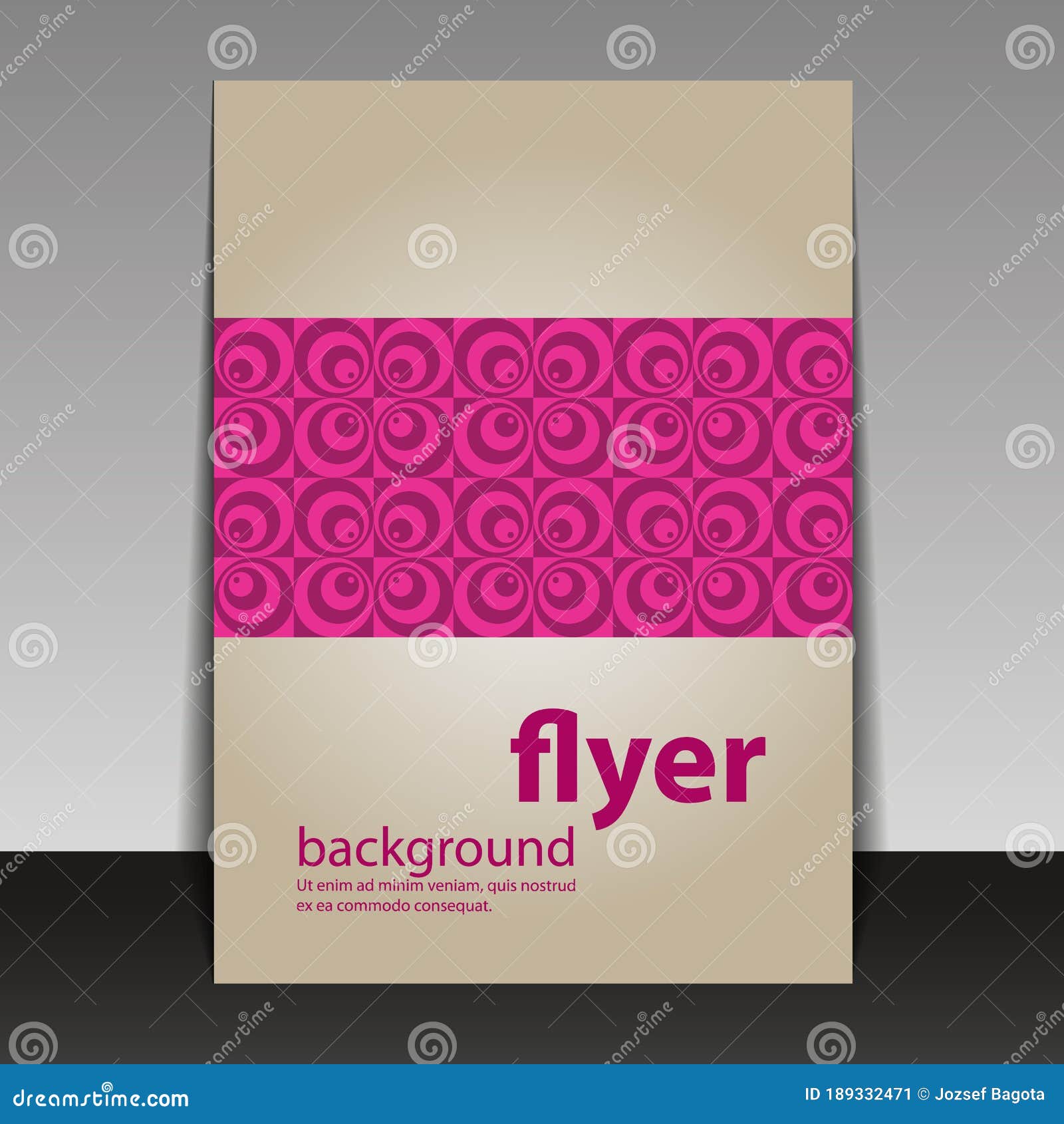 Flyer or Cover Design with Tiled Pattern Stock Vector - Illustration of ...