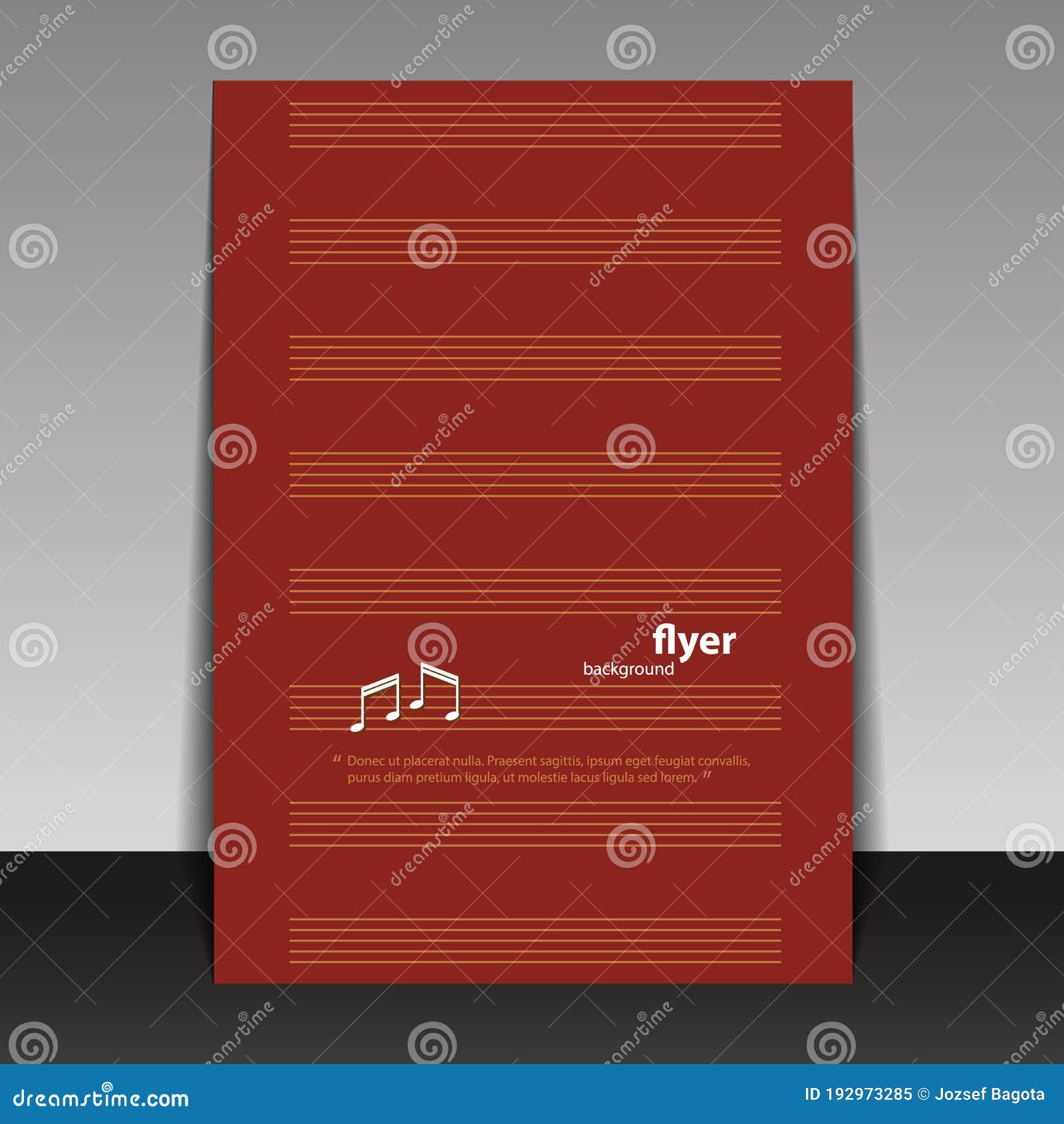 Flyer or Cover Template - Partitura Sheet and Notes Design Stock Vector ...