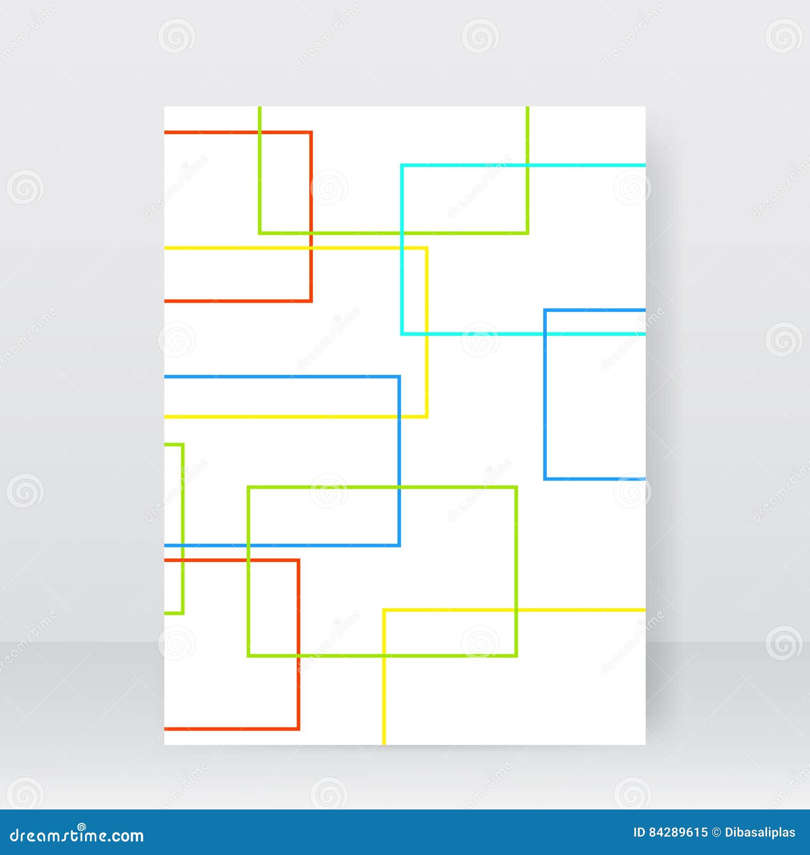 Flyer for Design Abstract Geometric Rectangles. Stock Vector ...