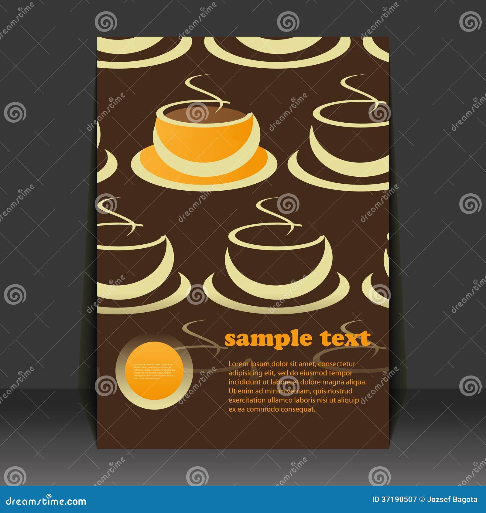 Flyer Design - Coffee Cups stock vector. Illustration of file - 37190507