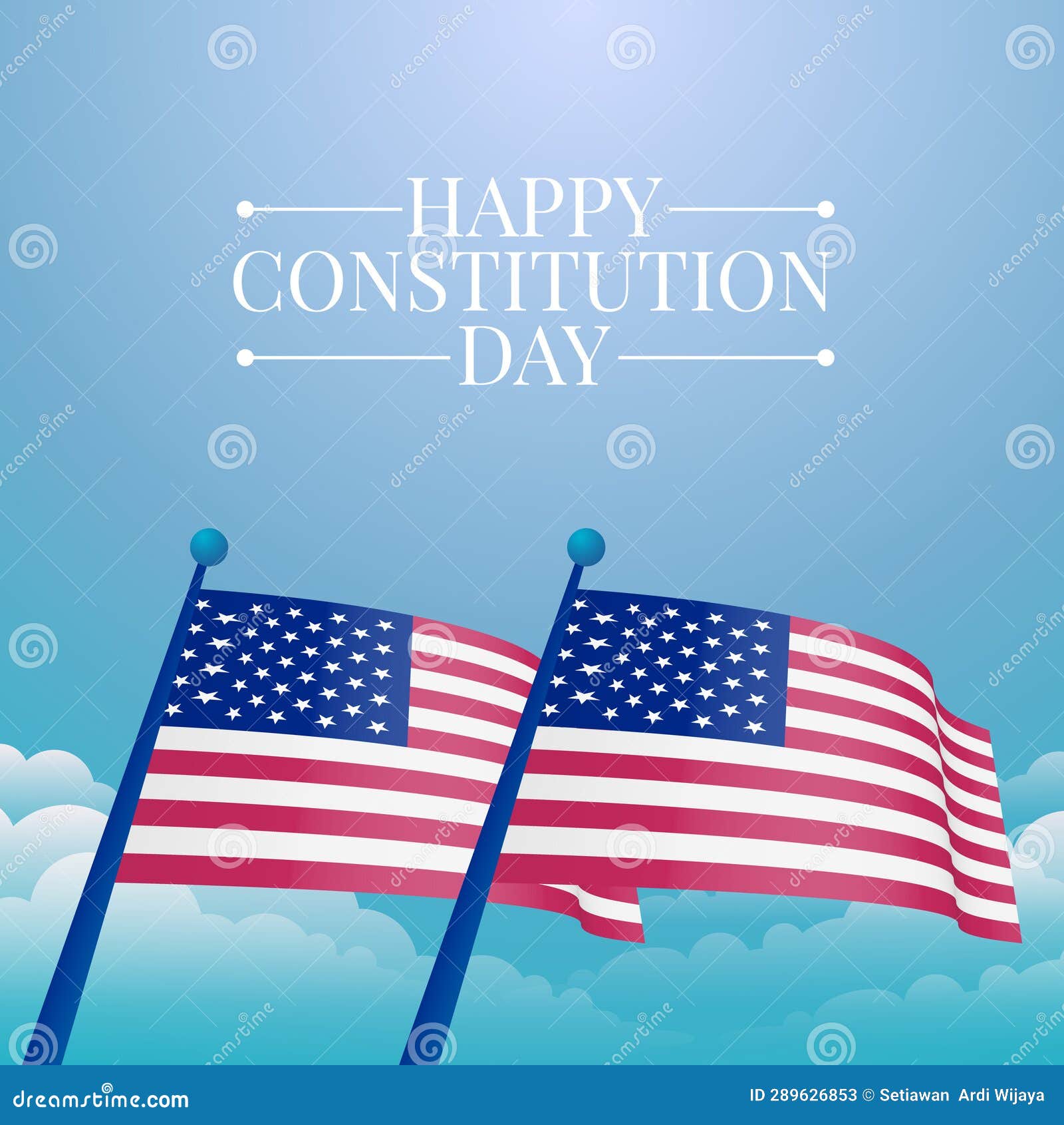 Flyer Design, Flat Artwork, and a Vector Graphic of Constitution Day ...