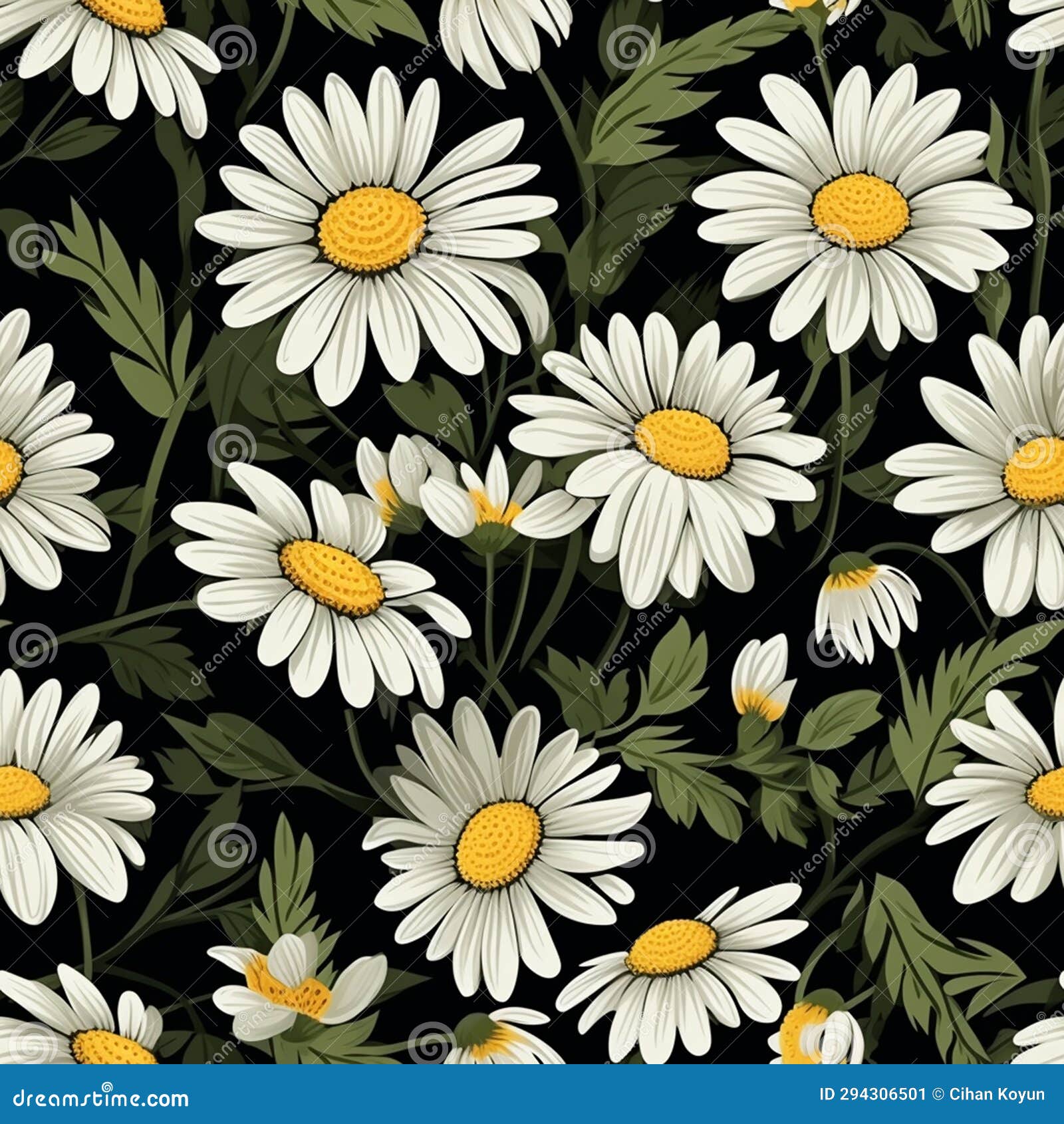 Flyer Design with Modern Daisy Style Stock Illustration - Illustration ...