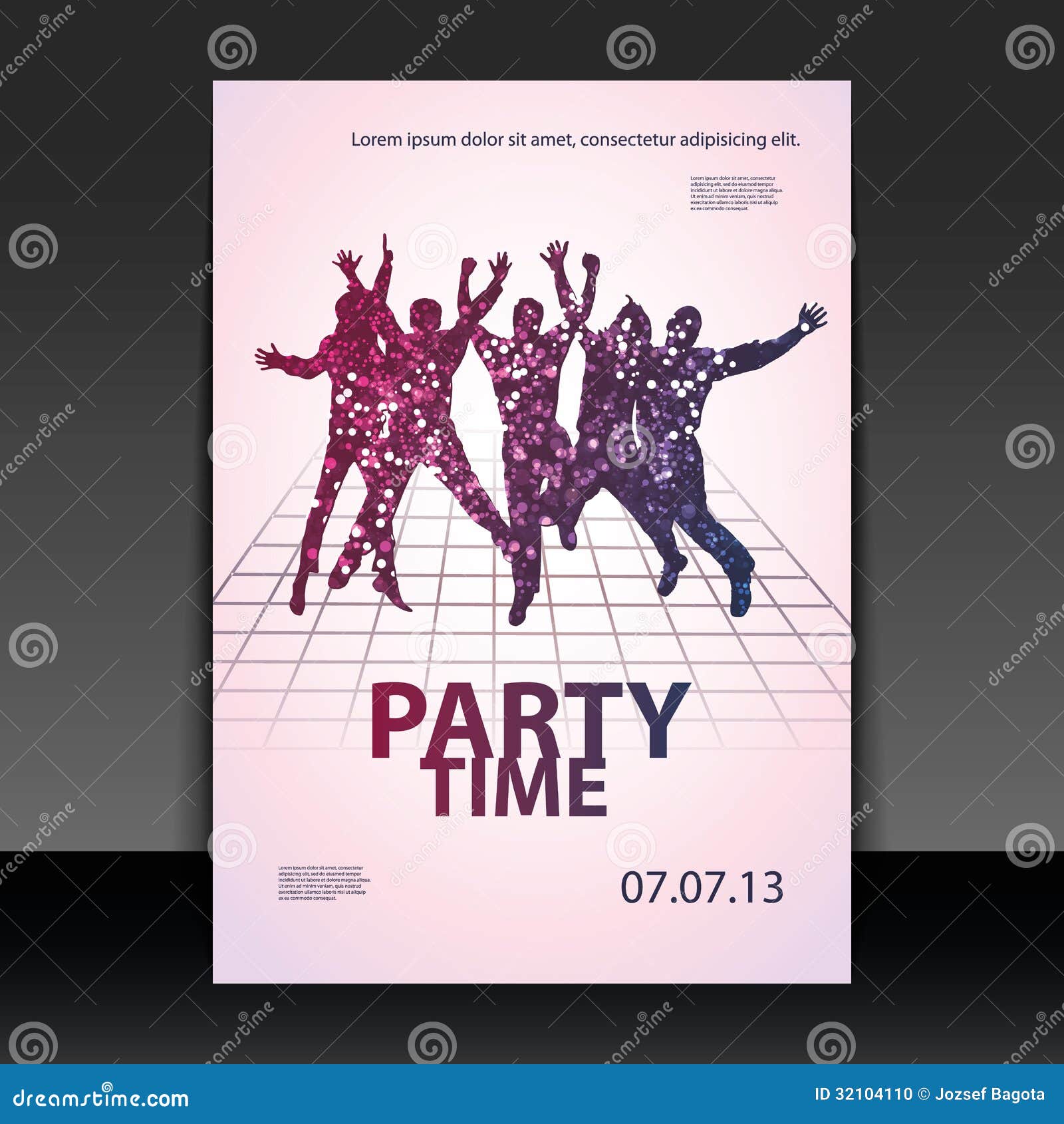 Flyer Design - Party Time stock vector. Illustration of friend - 32104110