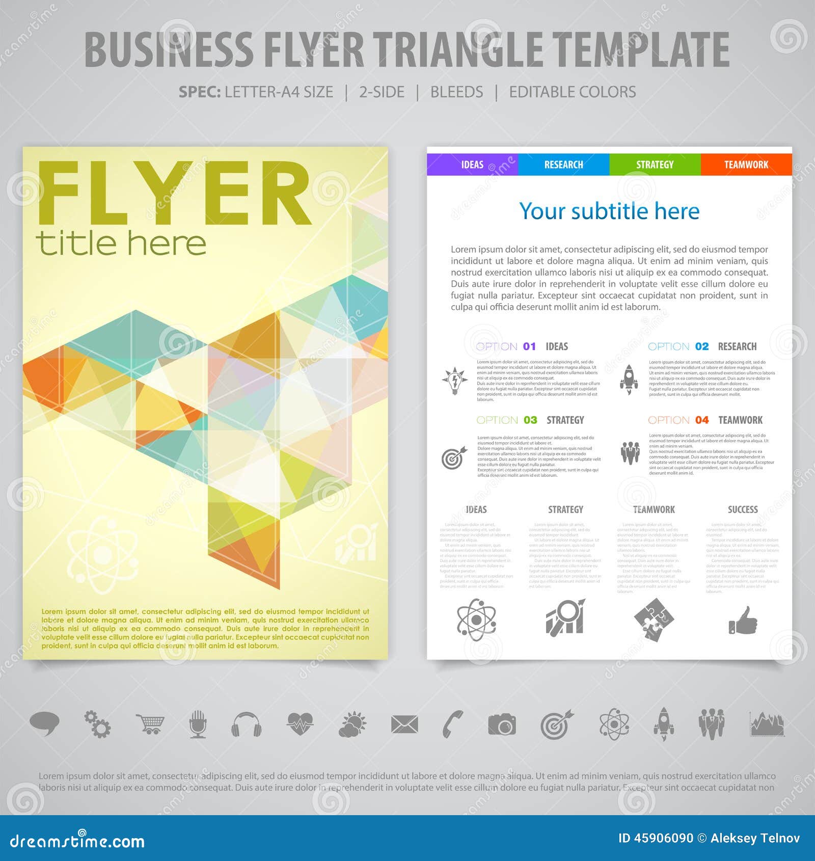 Flyer Design Template stock vector. Illustration of icon - 45906090