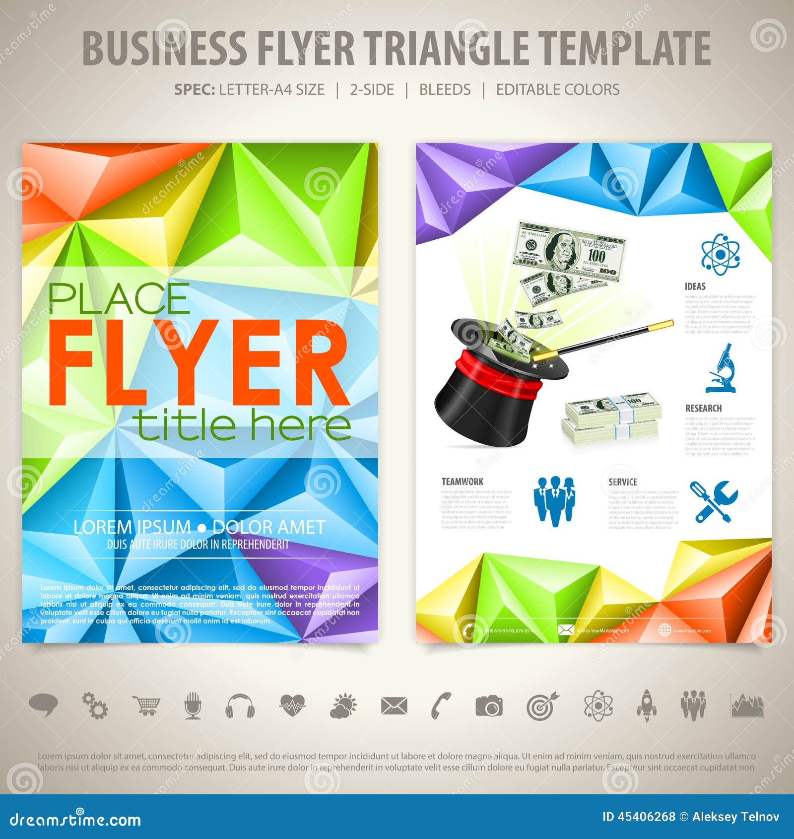 Flyer Design Template stock vector. Illustration of print - 45406268