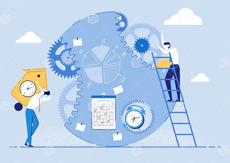 Flyer Efficient Sequential Task Execution Flat. Stock Vector ...