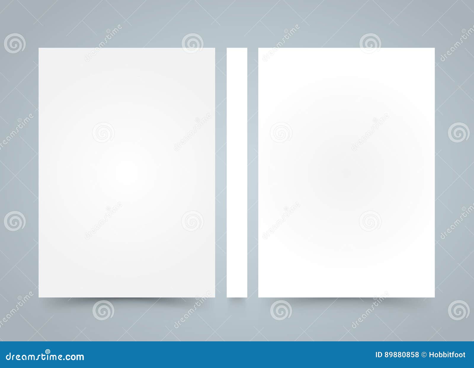 Flyer Empty Banner Book. A4 Size Paper, Template Design Element, Vector ...