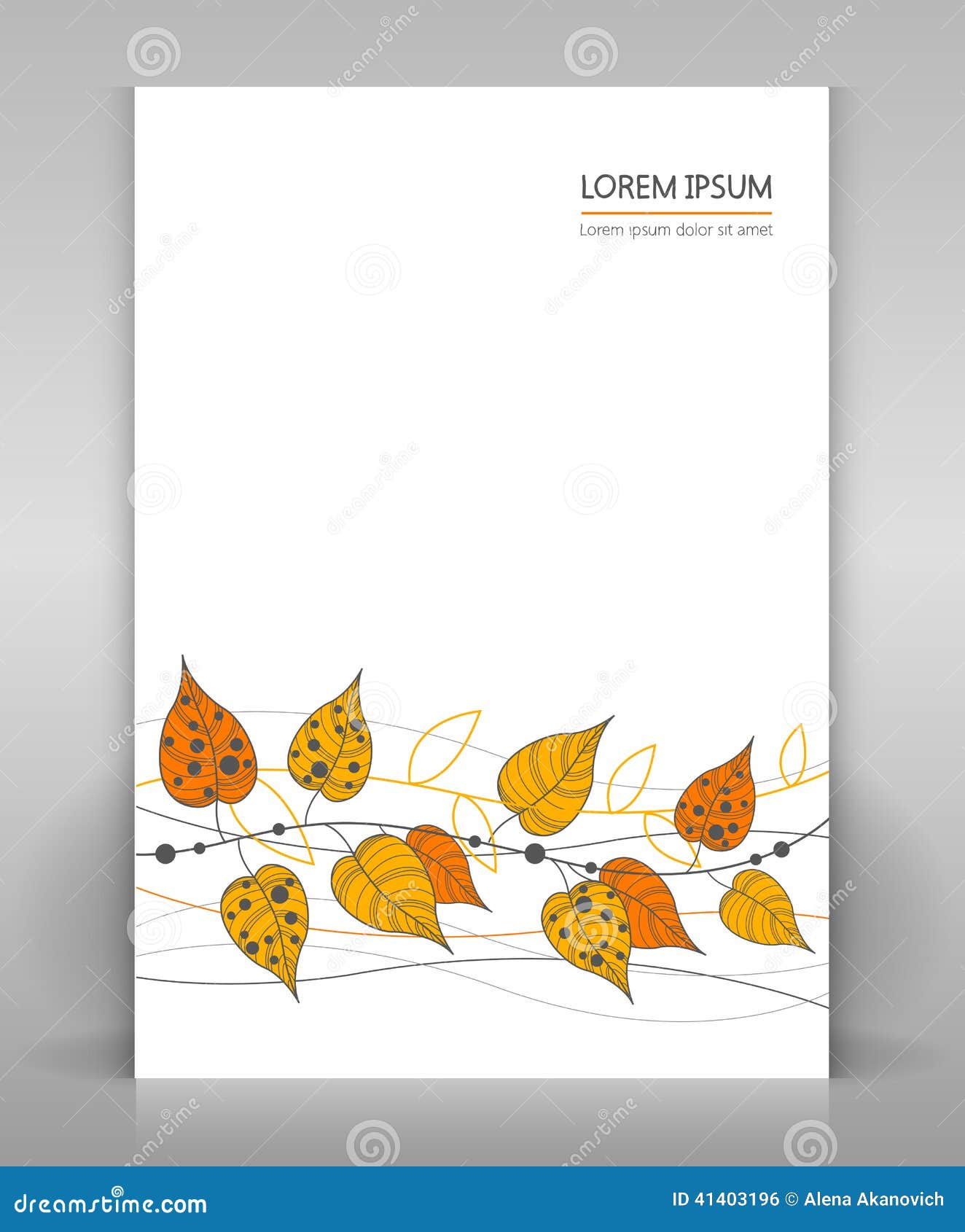 Flyer with Floral Decoration Stock Vector - Illustration of ...