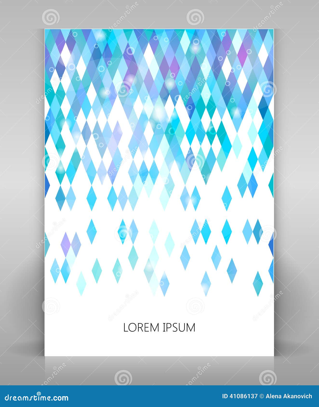 Flyer with Geometric Design Stock Vector - Illustration of brochure ...