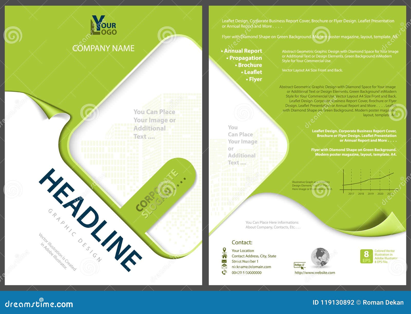 Flyer with a Geometrical Diamond Composition Stock Vector ...