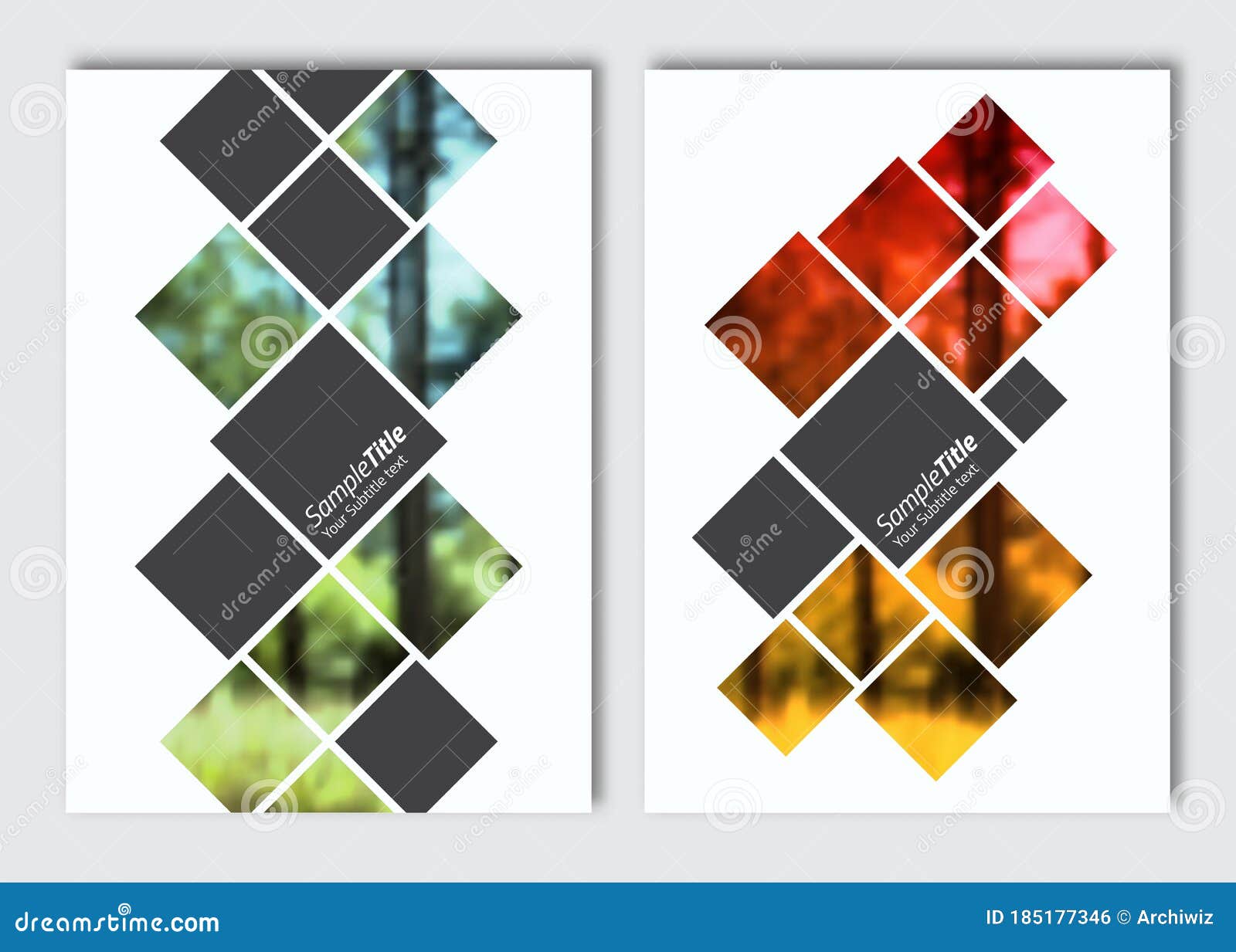 Flyer Layout Template. Vector Brochure Background. Square Tile ...