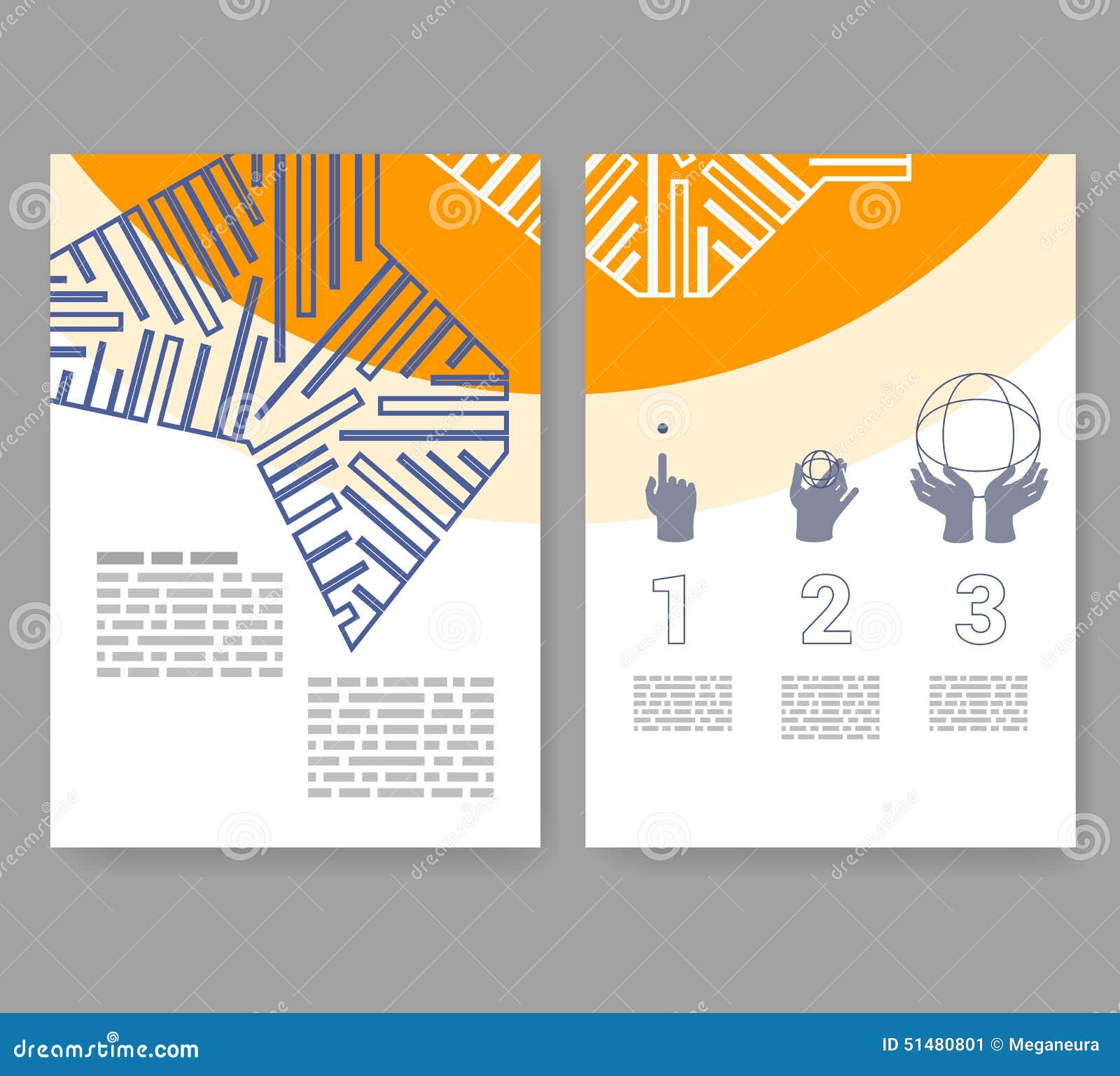 Flyer, Leaflet, Booklet Layout. Editable Design Template A4 Stock ...
