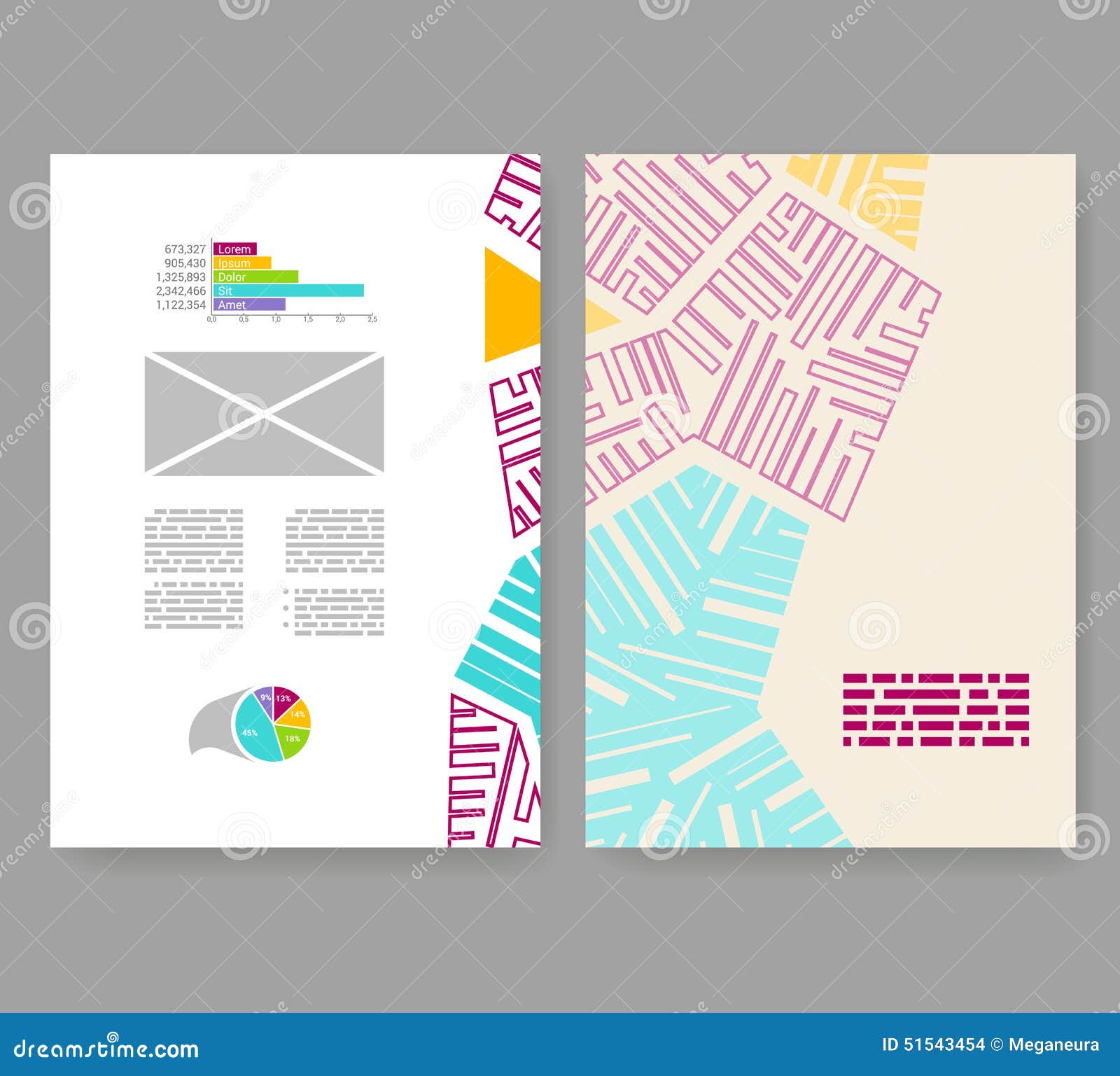Flyer, Leaflet, Booklet Layout. Editable Design Template A4 Stock ...