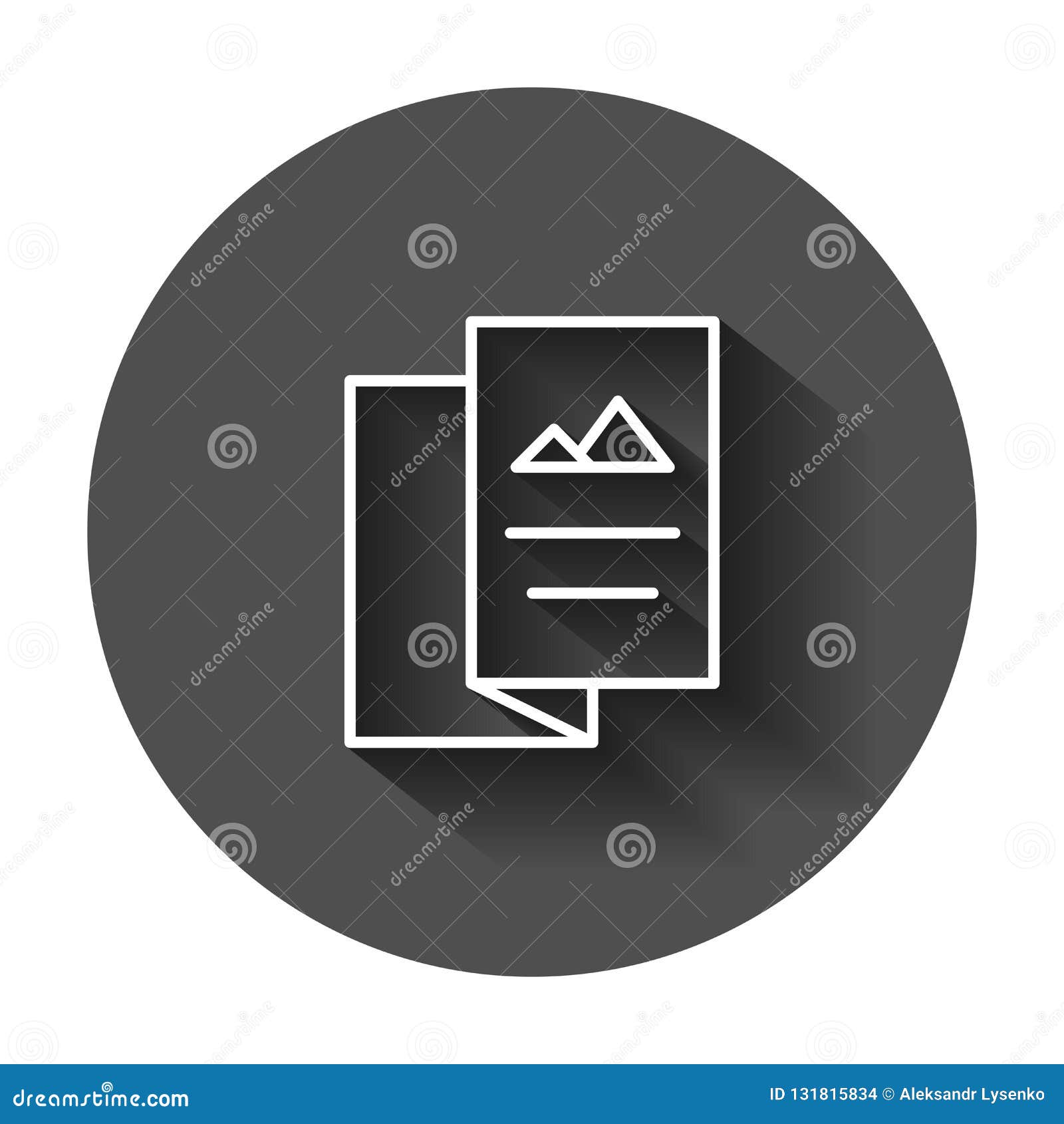 Flyer Leaflet Icon in Flat Style. Brochure Sheet Vector Illustration ...
