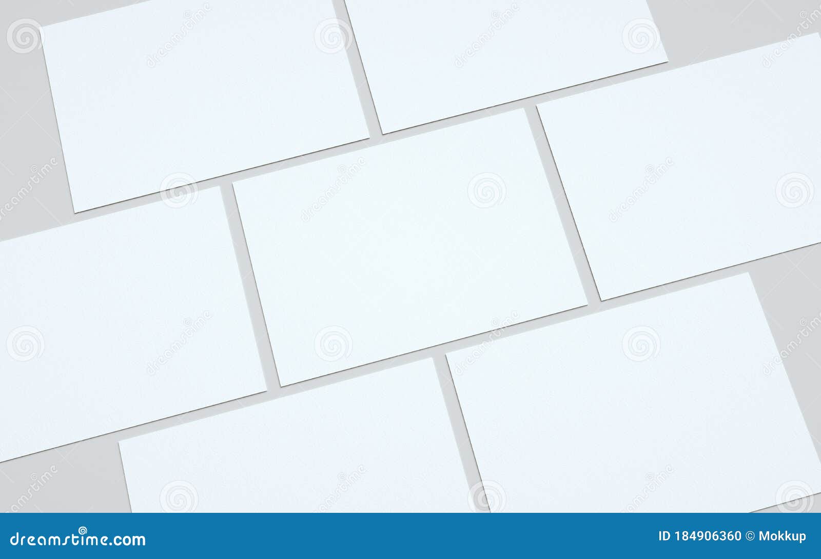 A4 Flyer / Letterhead Mock-Up - Multiple Flyers. 3D Illustration Stock ...