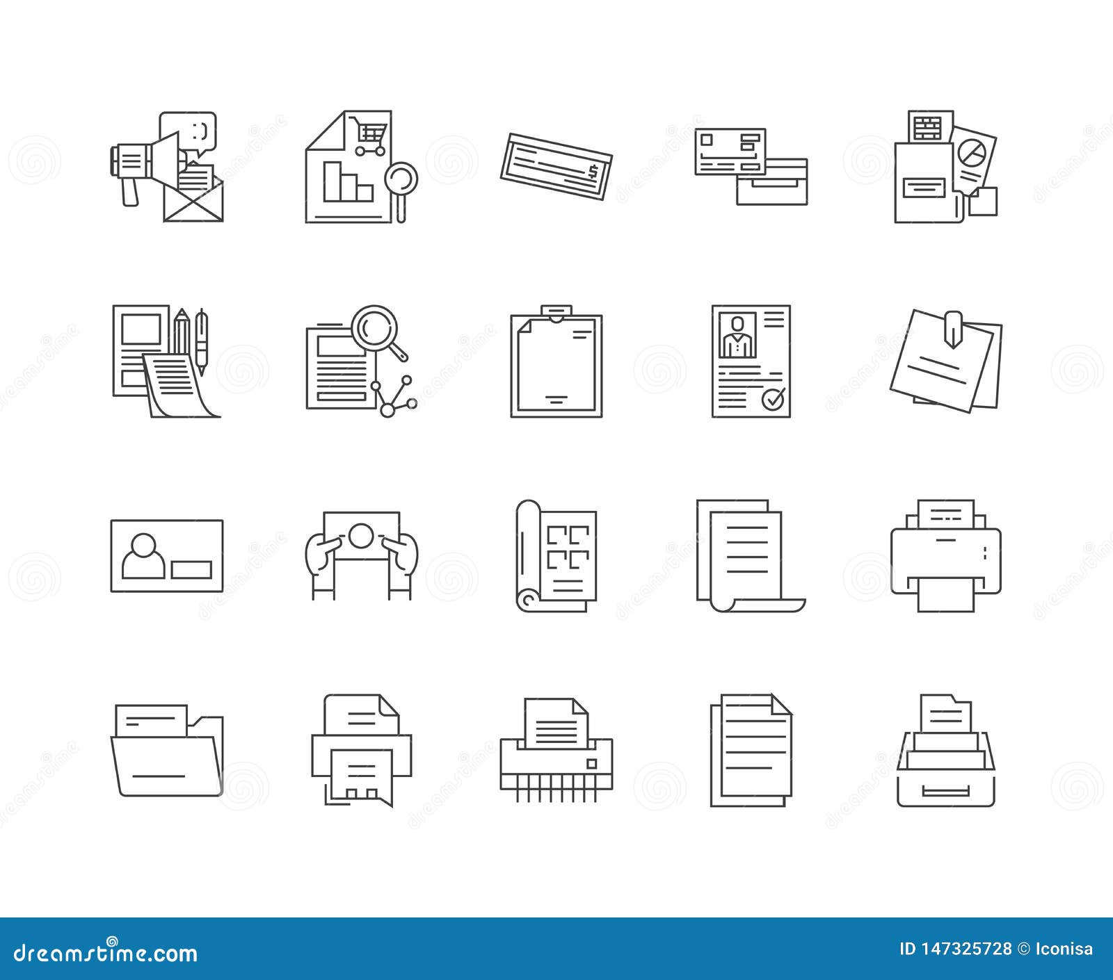 Flyer Line Icons, Signs, Vector Set, Outline Illustration Concept Stock ...