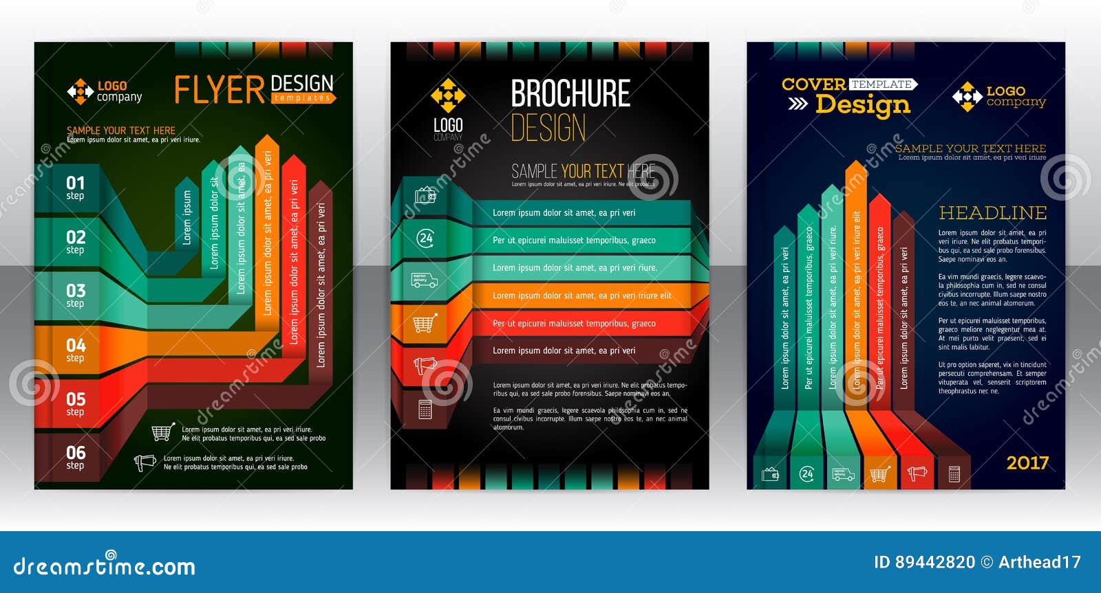 Flyer with Lines, Stripes Motion and Dynamics. Stock Vector ...