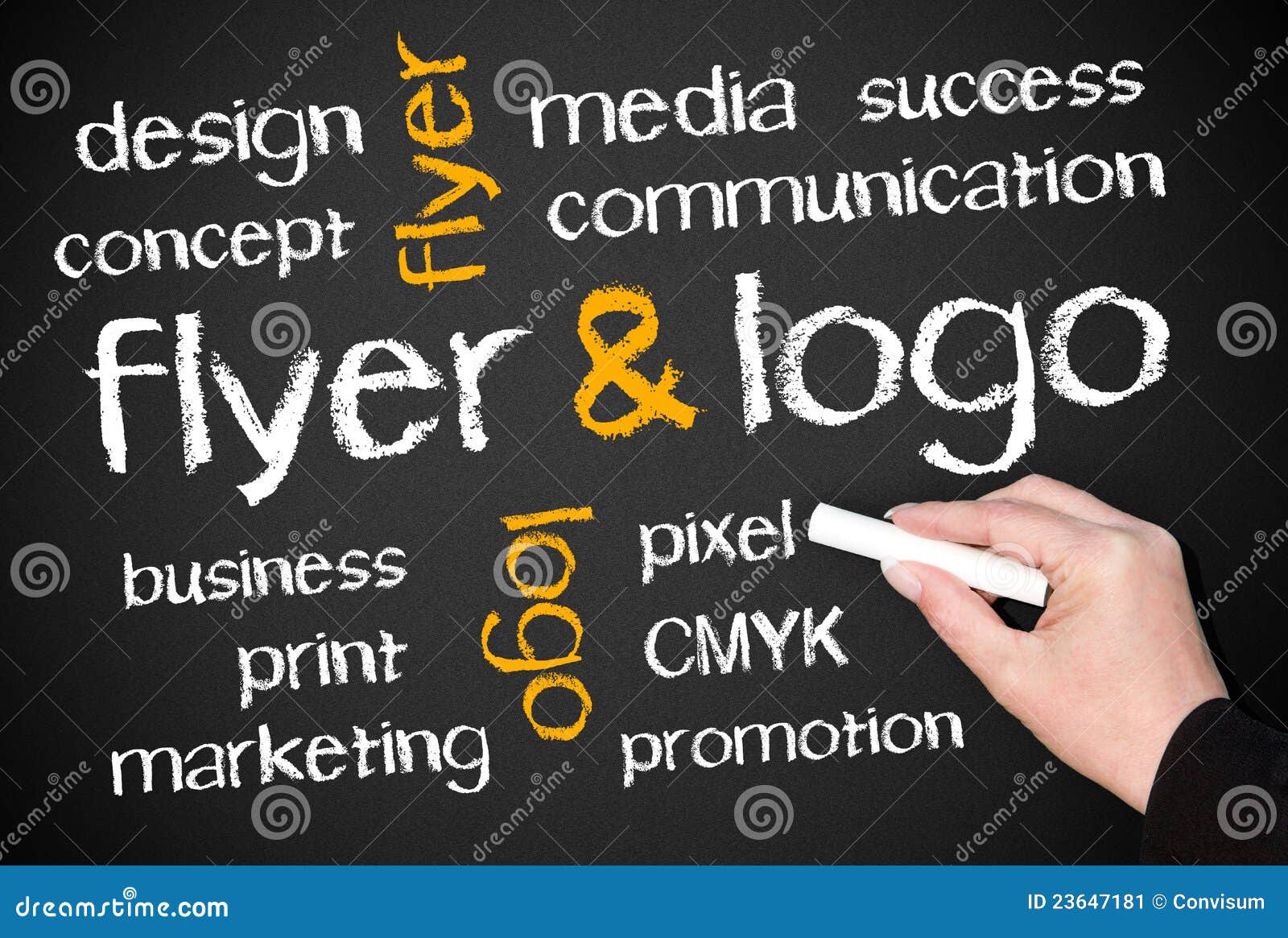 Flyer and logo stock image. Image of chalk, marketing - 23647181