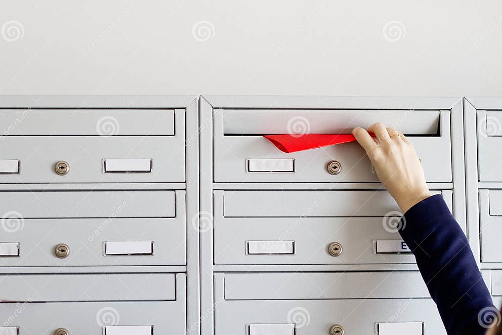 Flyer in mailbox stock image. Image of advertisement - 29586251