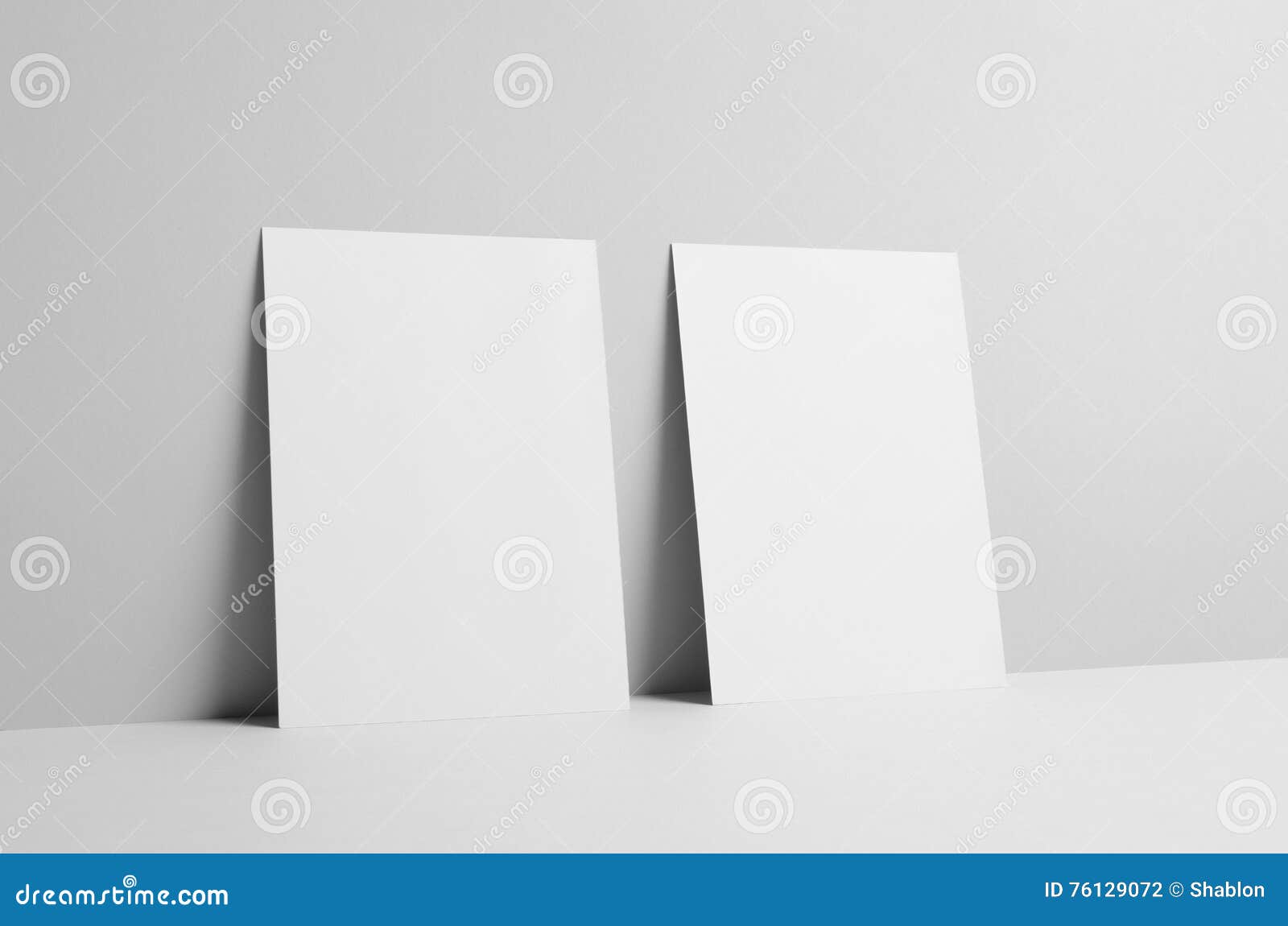 A5 Flyer Mock-Up - Wall Background Stock Photo - Image of white, wall ...